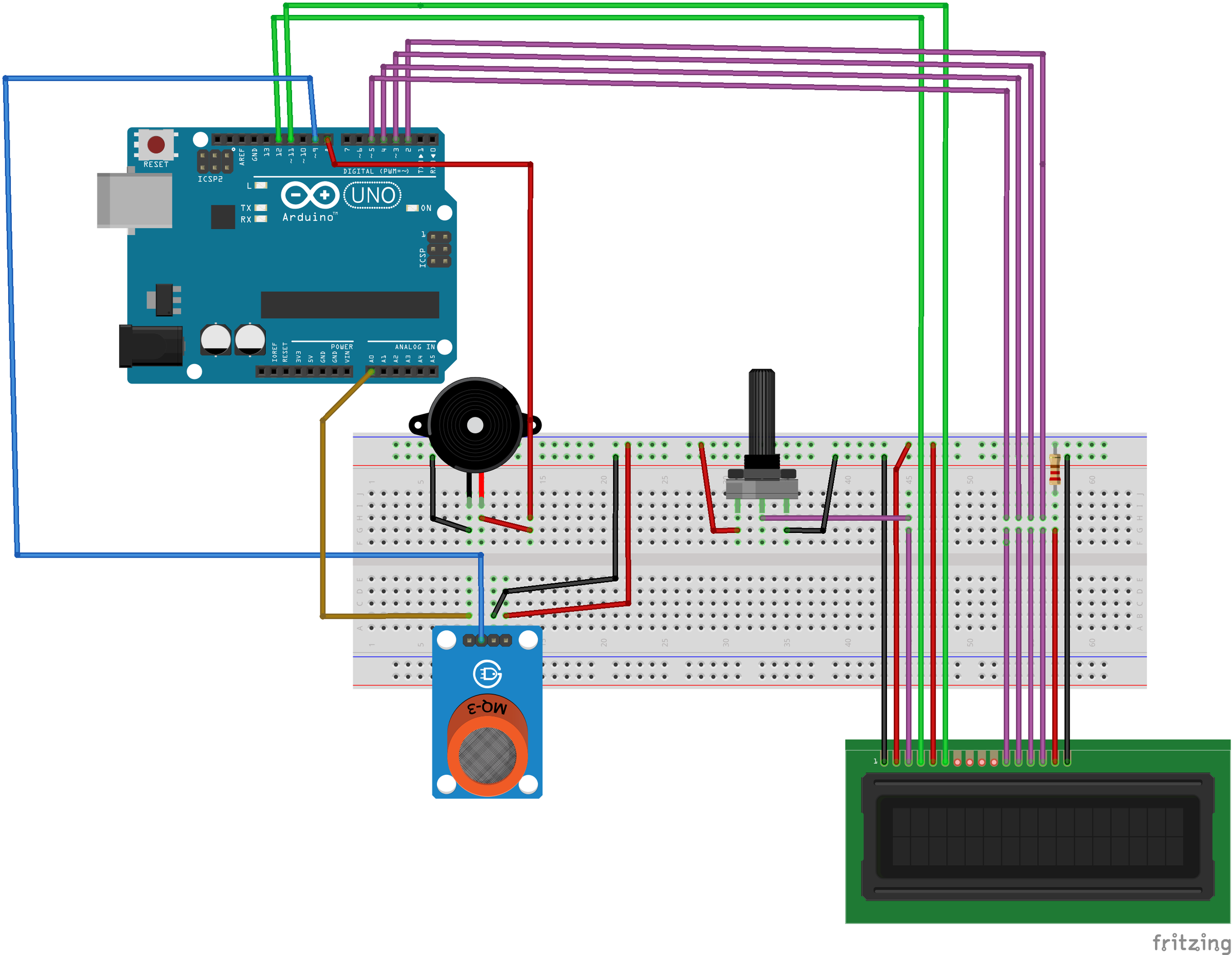 Breath Analyzer MQ3 Sensor With Arduino UNO : 3 Steps - Instructables