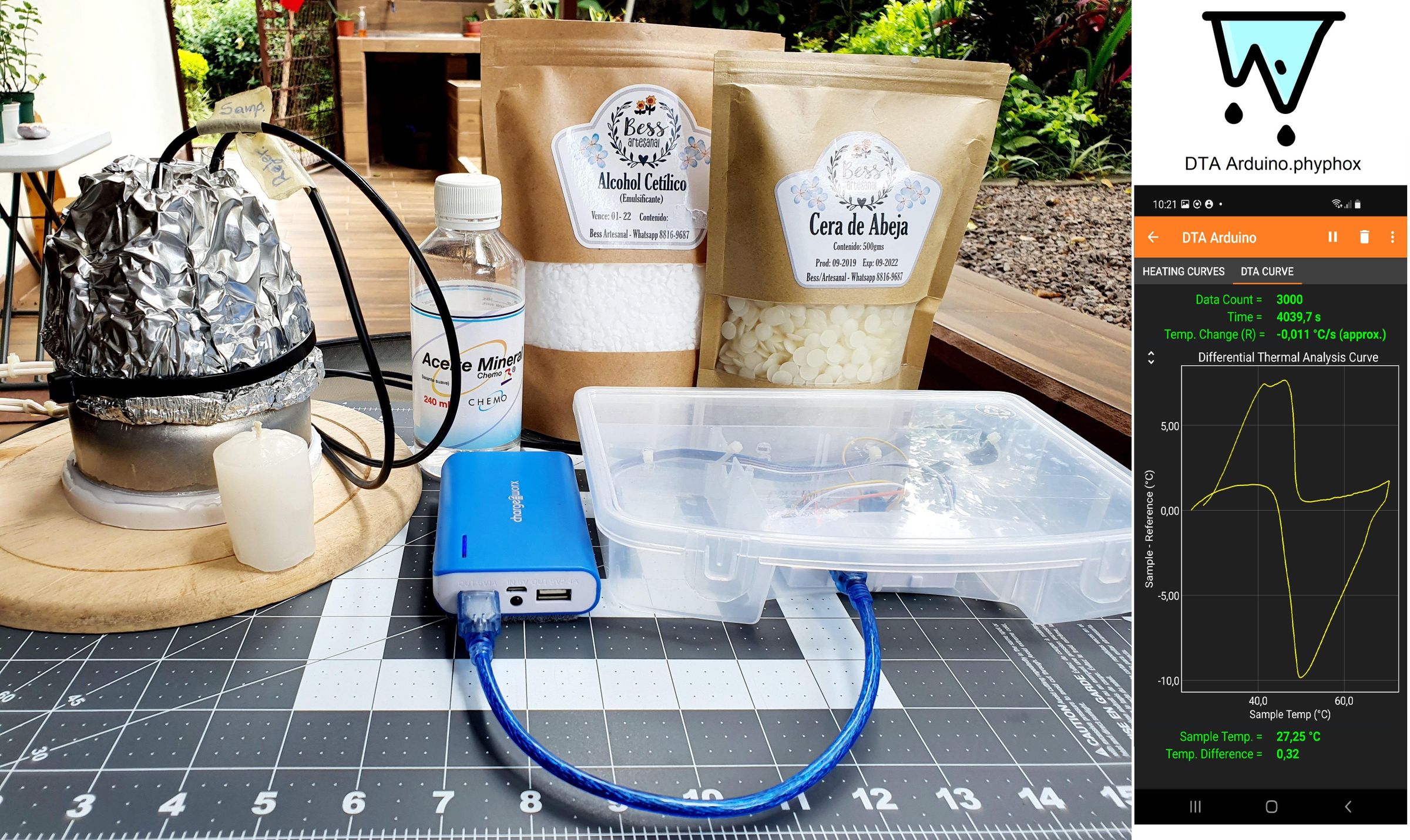 Differential Thermal Analysis Using Arduino and PhyPhox : 5 Steps (with Pictures) - Instructables