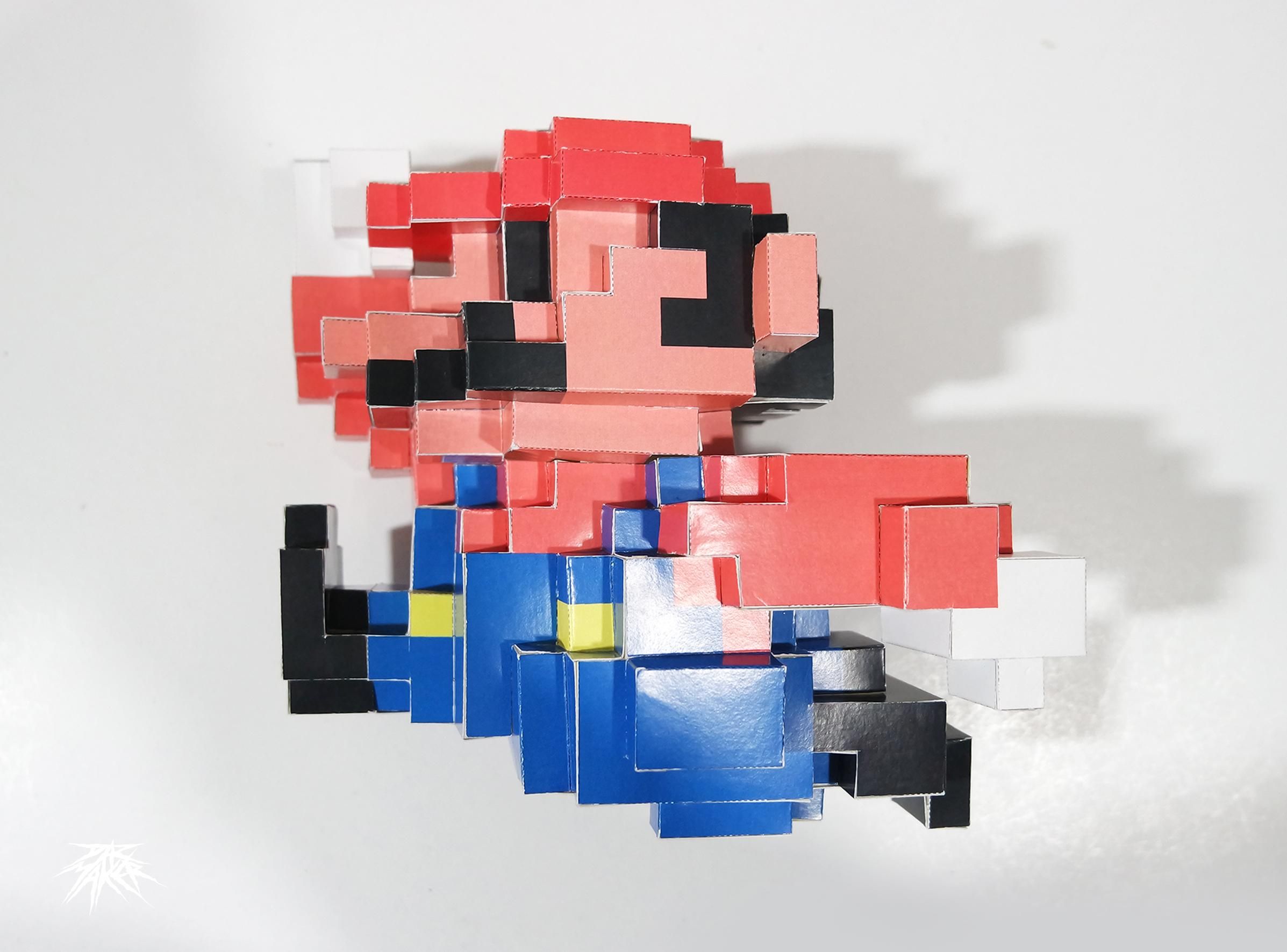 Mario 8 Bit 3d Pixel Paper Art : 15 Steps (with Pictures) - Instructables