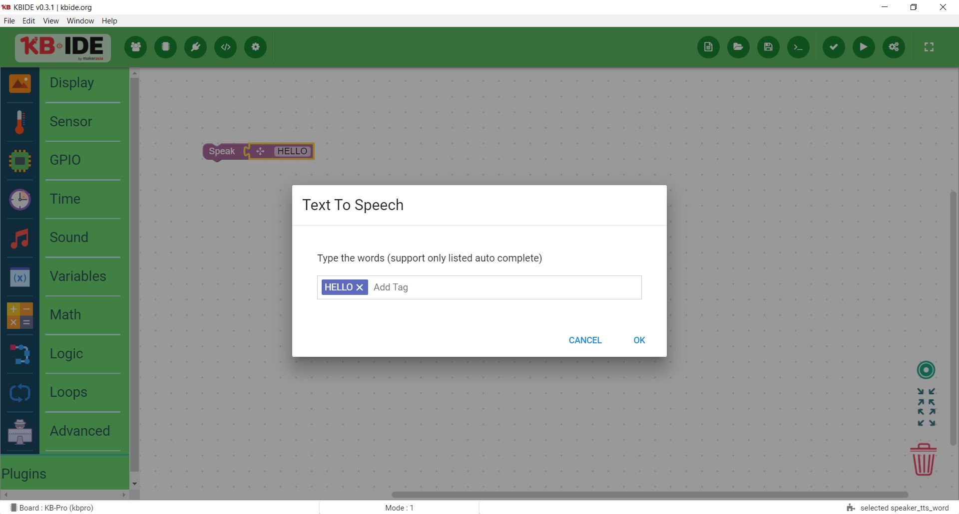 KB-IDE : Block Program for ESP32 Board : 5 Steps - Instructables