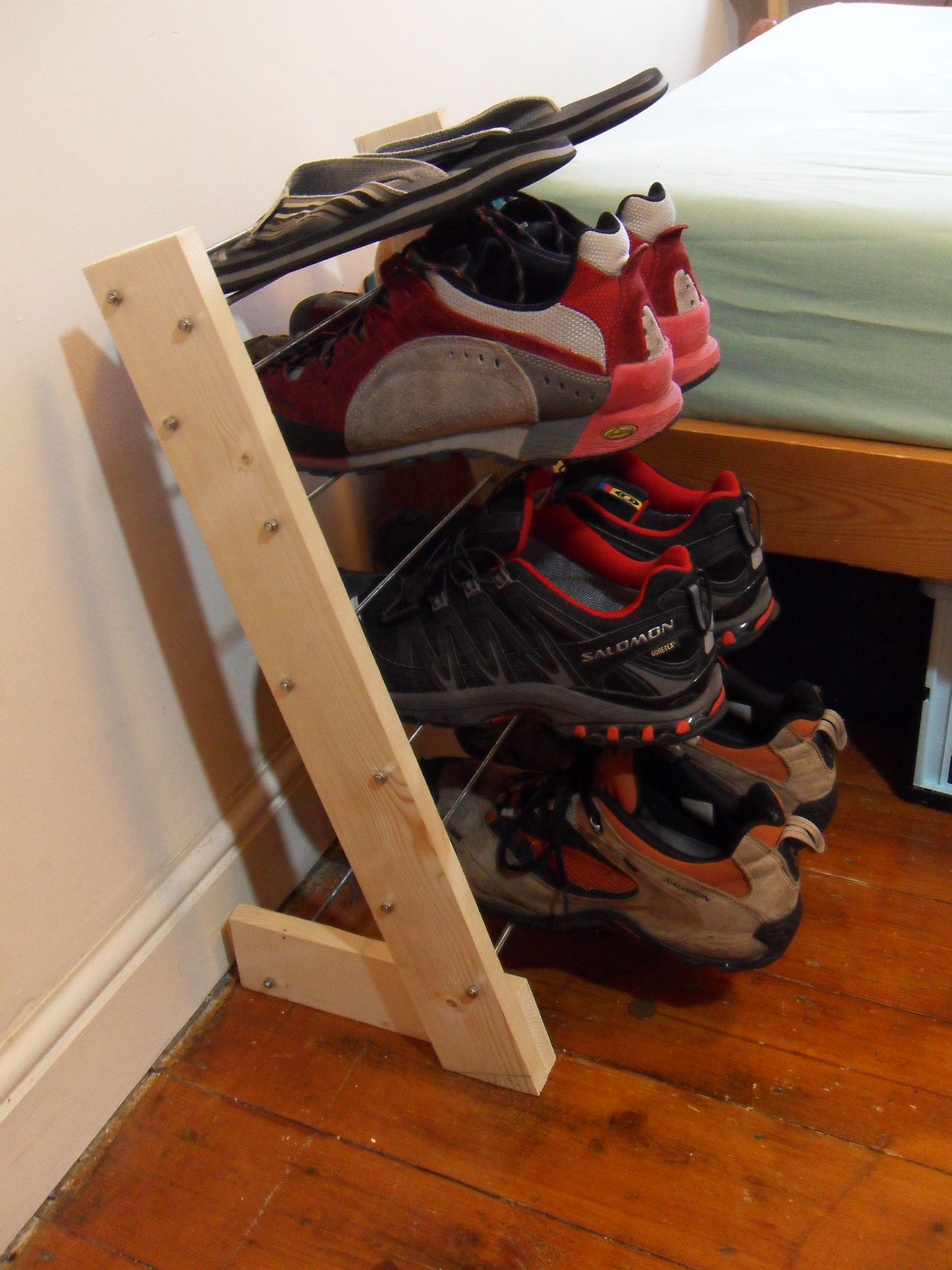 Shoe Tower - a Free Standing, Multi-tier Floating Shoe Rack : 7 Steps ...