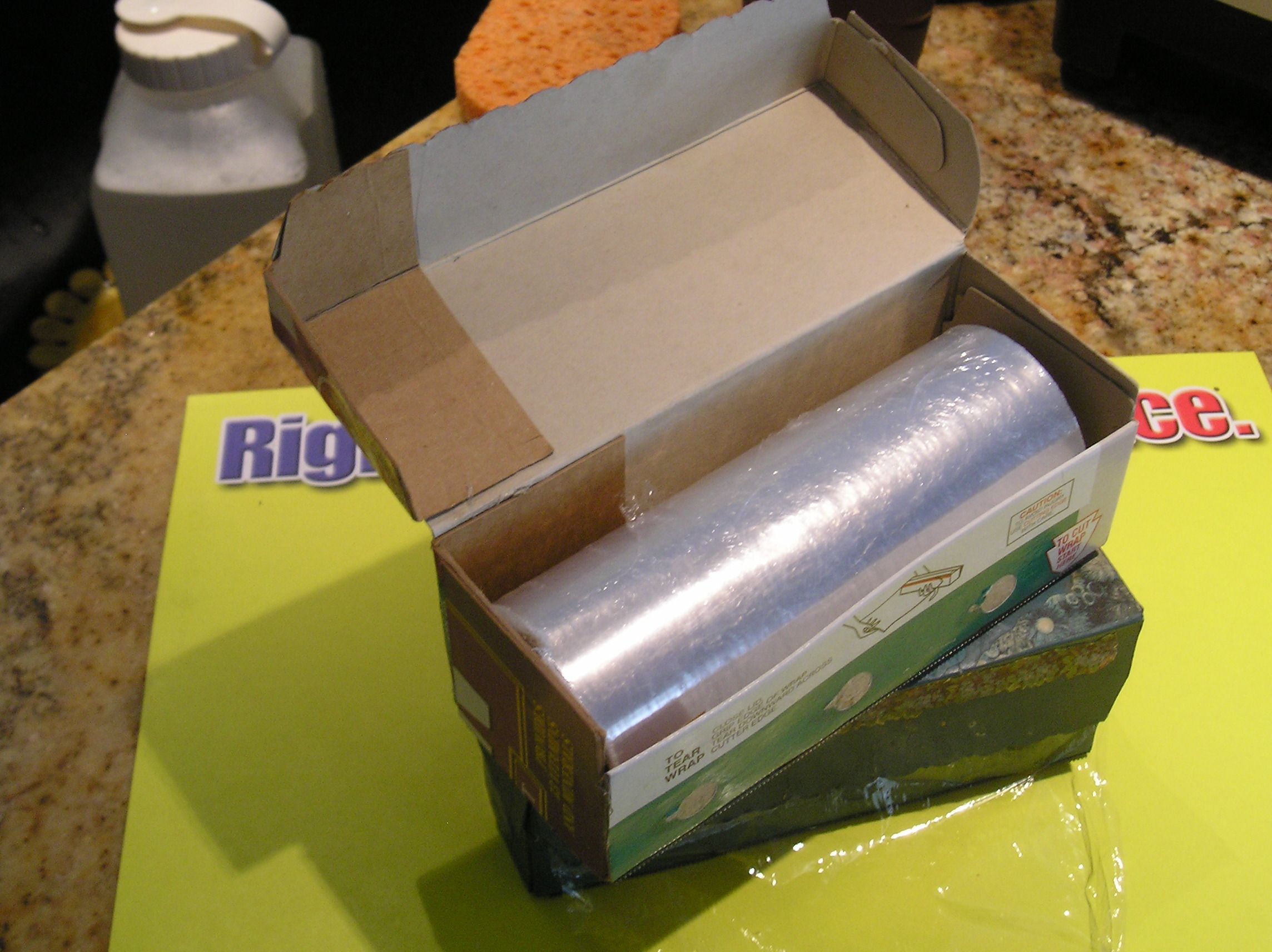 How to Mini-Size a Roll of Saran Wrap : 6 Steps (with Pictures ...