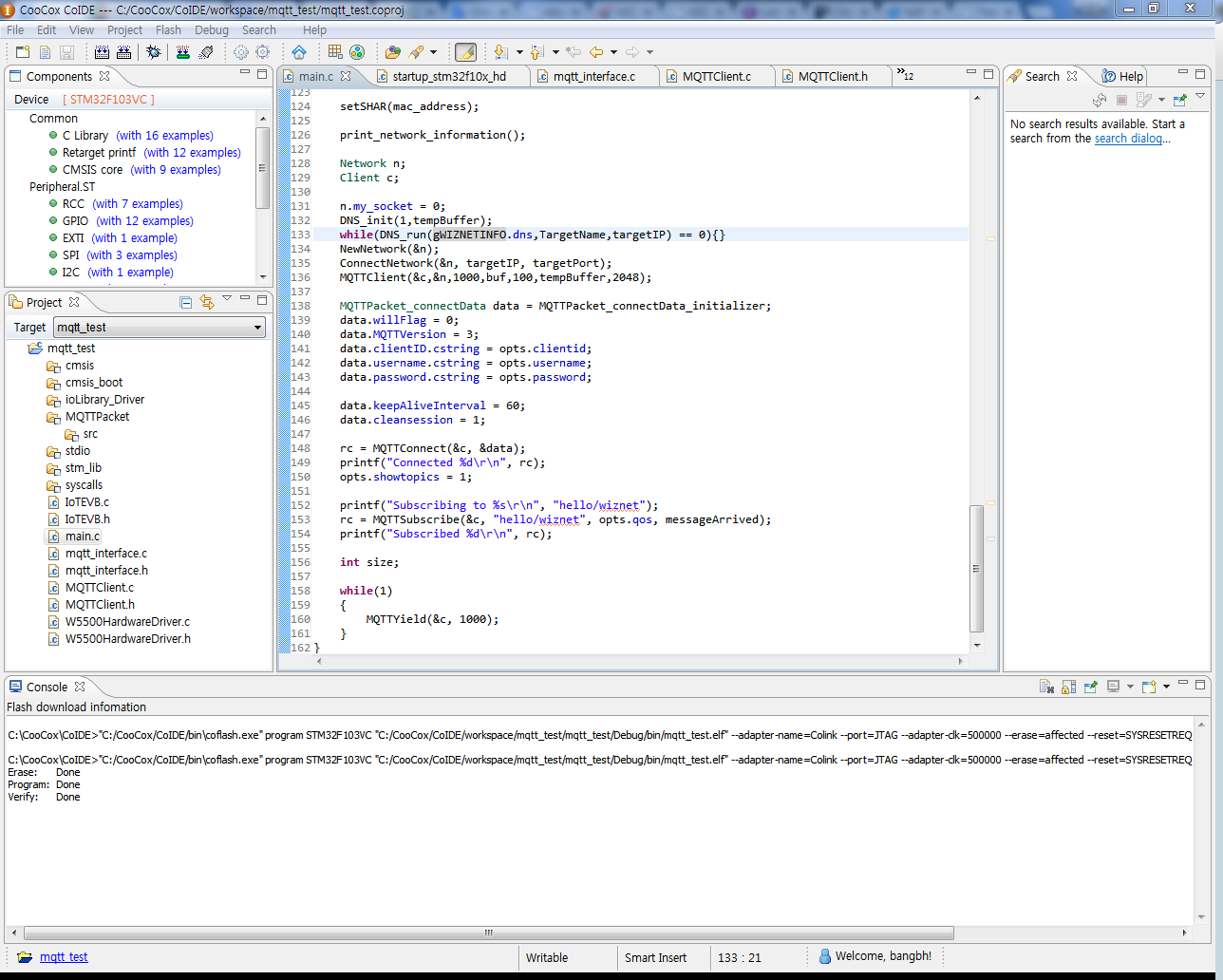 How to Implement Embedded Mqtt Client Using W5500 IC. | WIZnet Makers