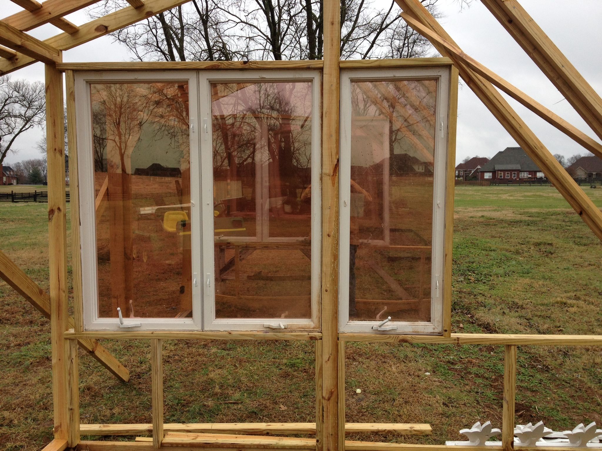 Backyard Greenhouse From Reclaimed Windows : 9 Steps (with Pictures ...