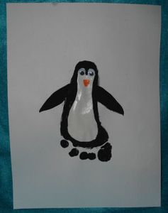 Kids Foot Print Penguin Arts and Craft Project : 5 Steps - Instructables