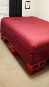 Cinder Block Bed Frame / Storage Bed : 10 Steps (with Pictures ...