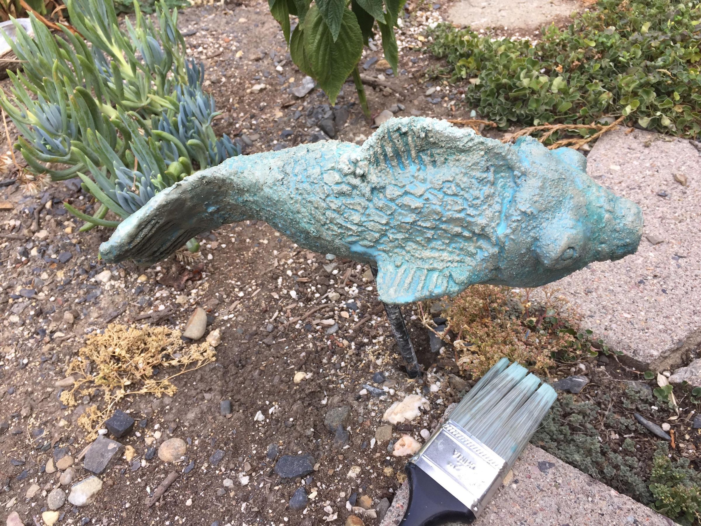 Concrete Garden Fish From Plastic Water Bottles : 4 Steps (with ...