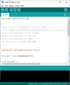 Arduino Smile MAX7219 Matrix LED Tutorial : 4 Steps - Instructables
