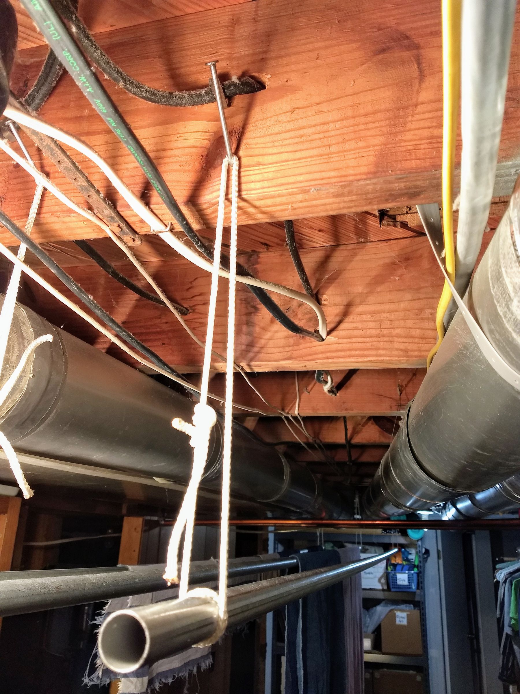 The Best Basement Clothes Line Ever : 6 Steps (with Pictures ...