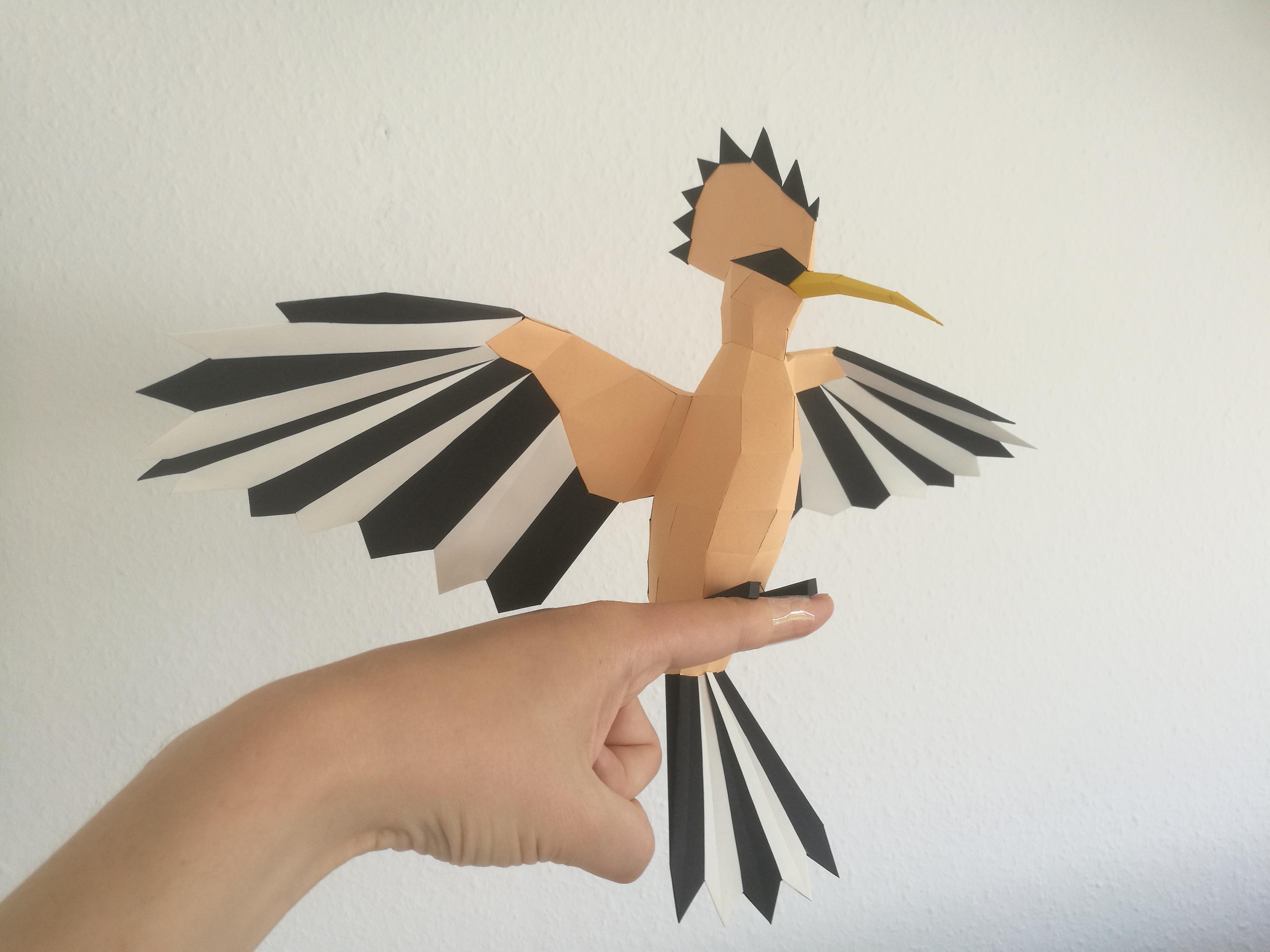 Papercraft Low-Poly Hoopoe : 3 Steps - Instructables