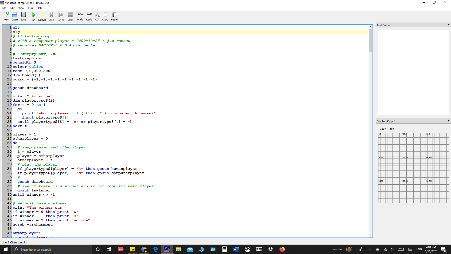 Creating Tic Tac Toe in BASIC256 - Instructables