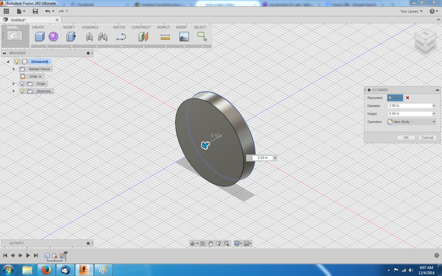 Creating a Simple 3D Model on Fusion 360 and Creating a Toolpath ...