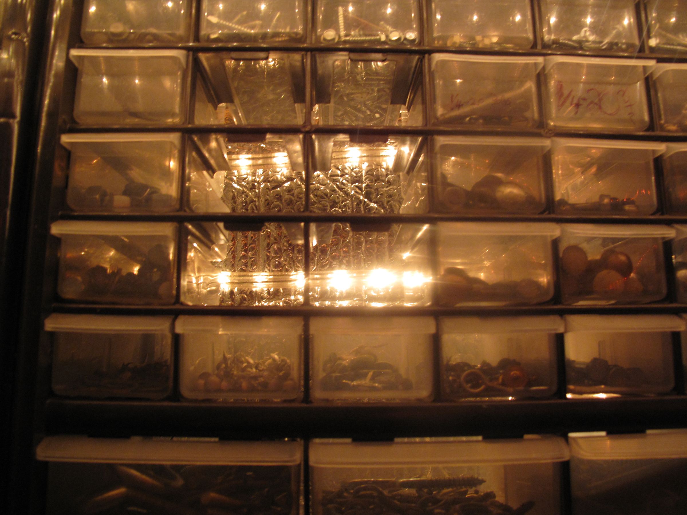 Light Up Fastener Bins and Work Bench. - Instructables