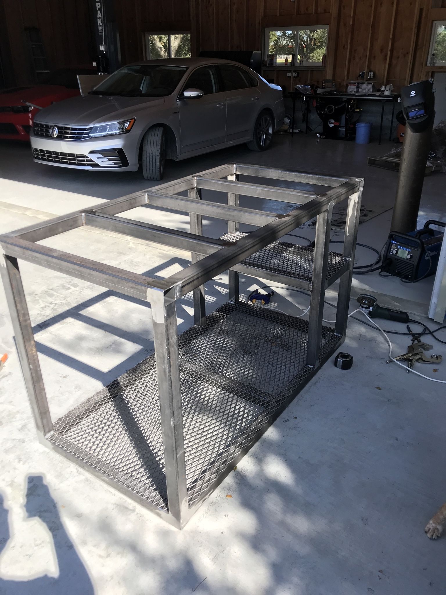 Heavy Duty Steel Welding and Work Table With Storage : 7 Steps (with ...