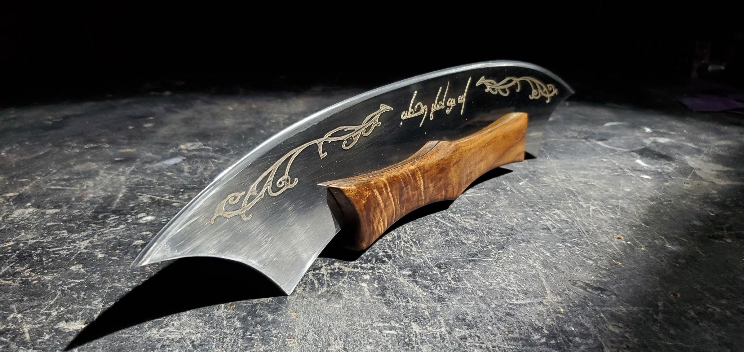 Lord of the Rings Inspired Pizza Cutter - With Acid Etched Brassing ...