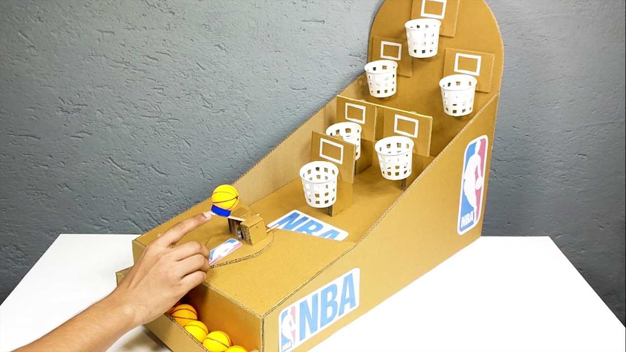 How to Make NBA Basketball Board Game From Cardboard DIY at Home : 15 ...