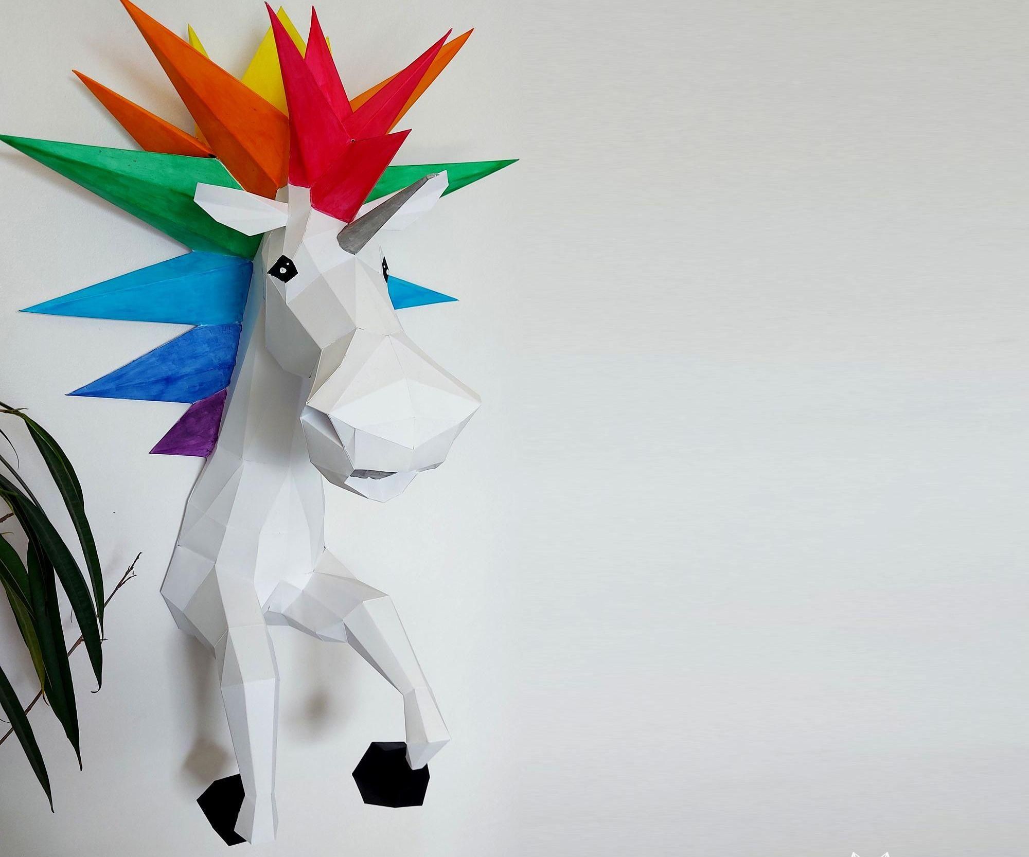 DIY Papercraft - Funny Unicorn PDF Template : 6 Steps - Instructables
