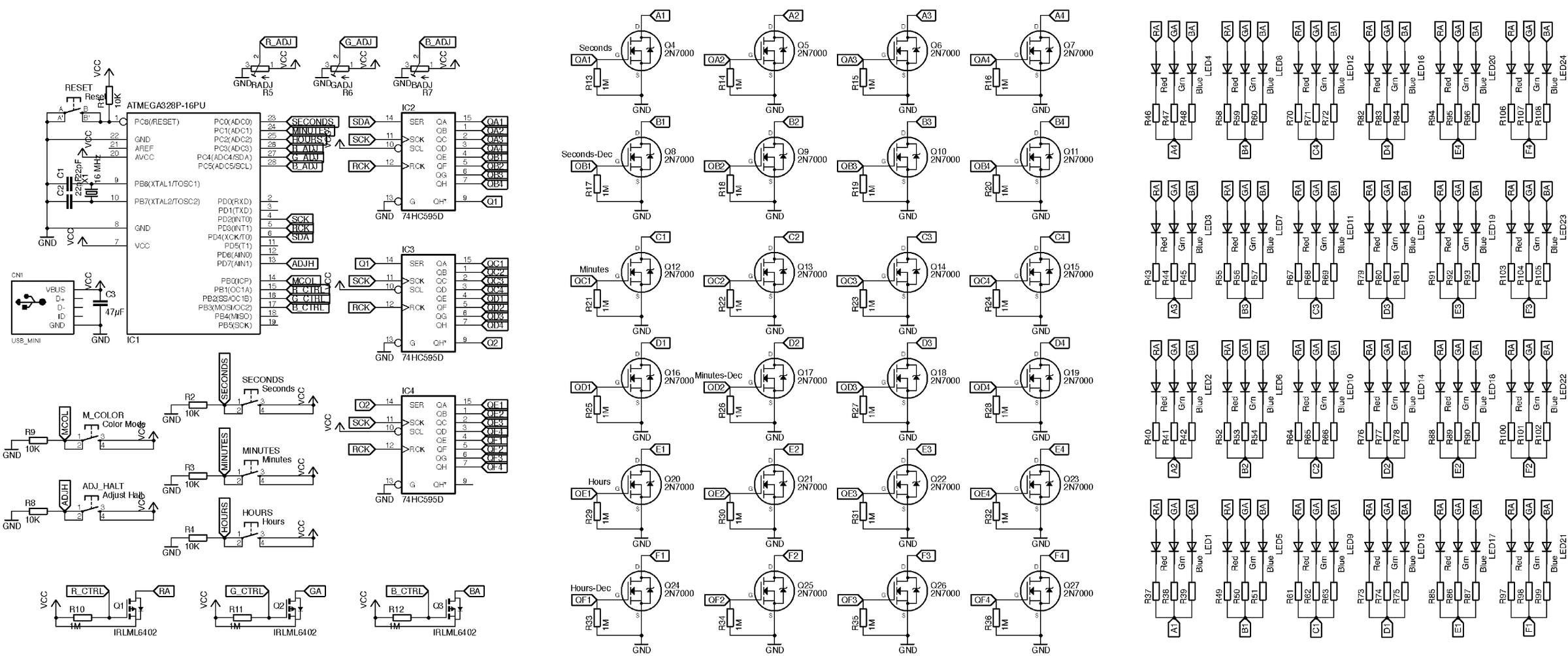 The NerdClock: an RGB Binary Clock [Arduino Software] : 9 Steps (with ...