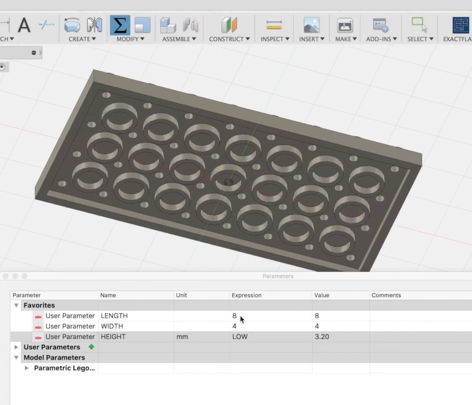 Parametric Lego Bricks in Fusion 360 : 6 Steps (with Pictures ...