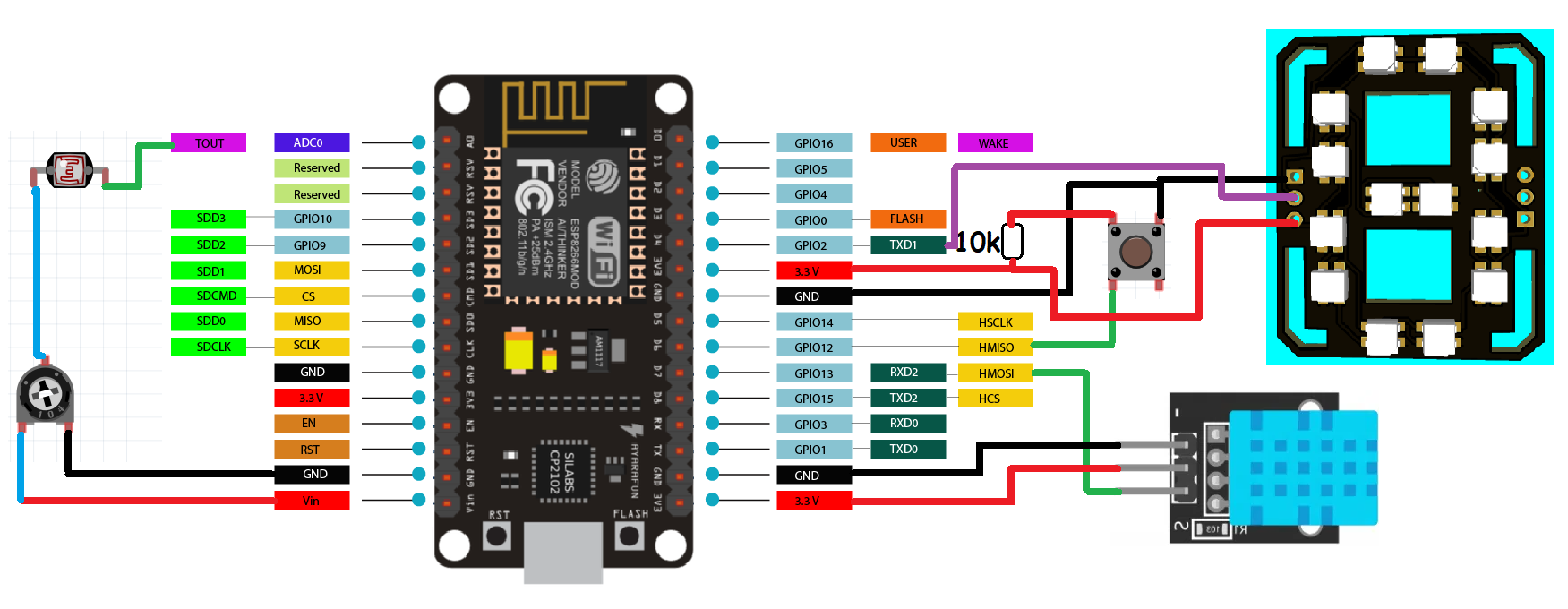 RGB 7 Segment Clock Using ESP8266 : 17 Steps (with Pictures ...
