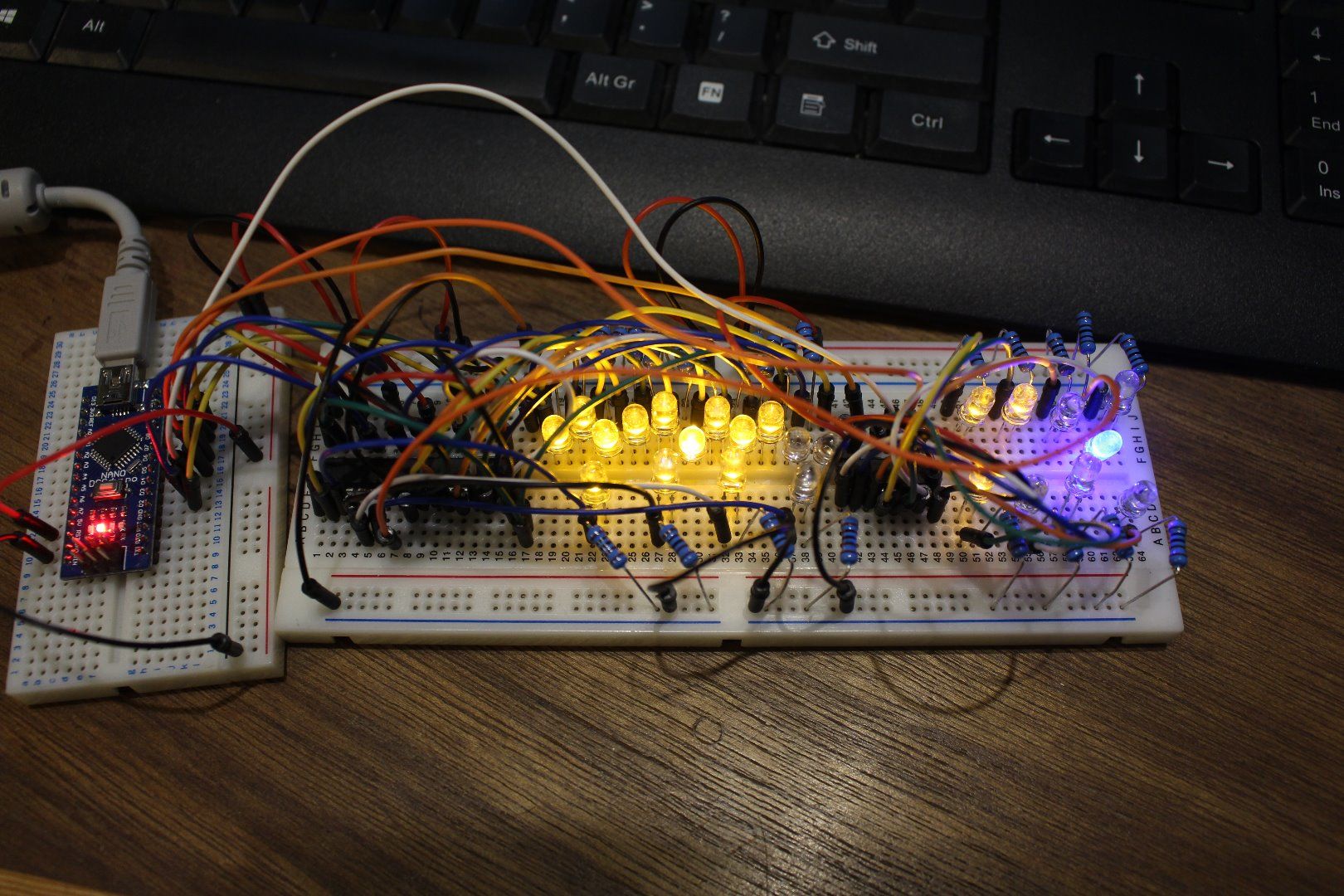 Berlin Clock, Arduino Nano, DS1307 Real Time Clock. 74HC595N 8 Bit ...