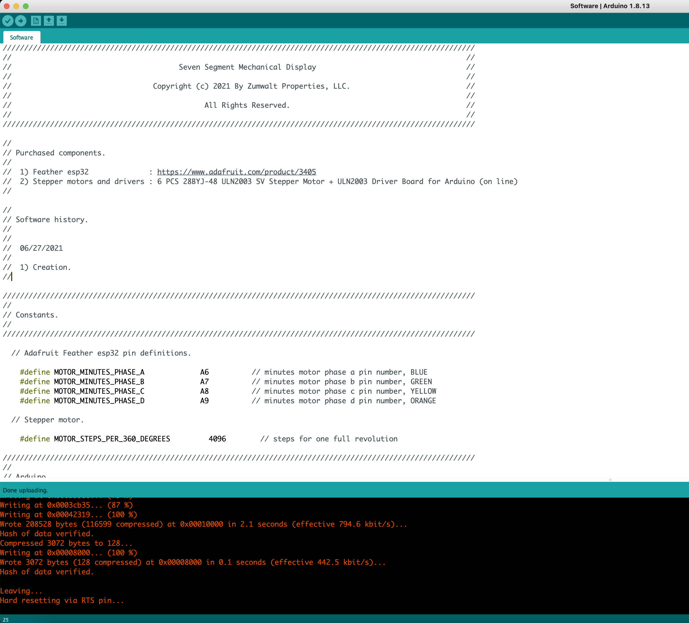 A 3D Printed Seven Segment Electro-Mechanical Single Motor Driven ...