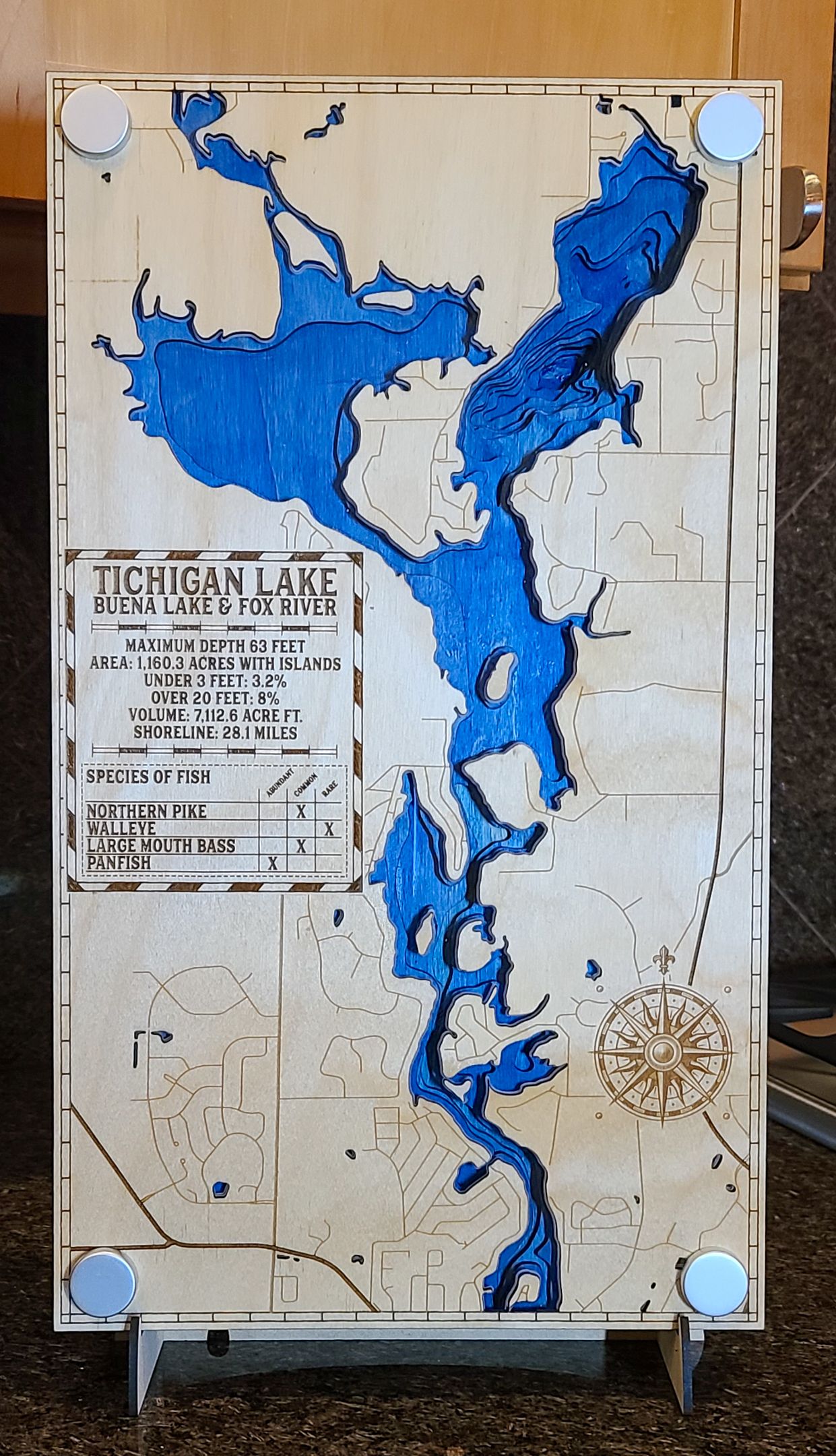 Edge Lit Bathymetric Map Using LED Standoffs : 7 Steps (with Pictures ...