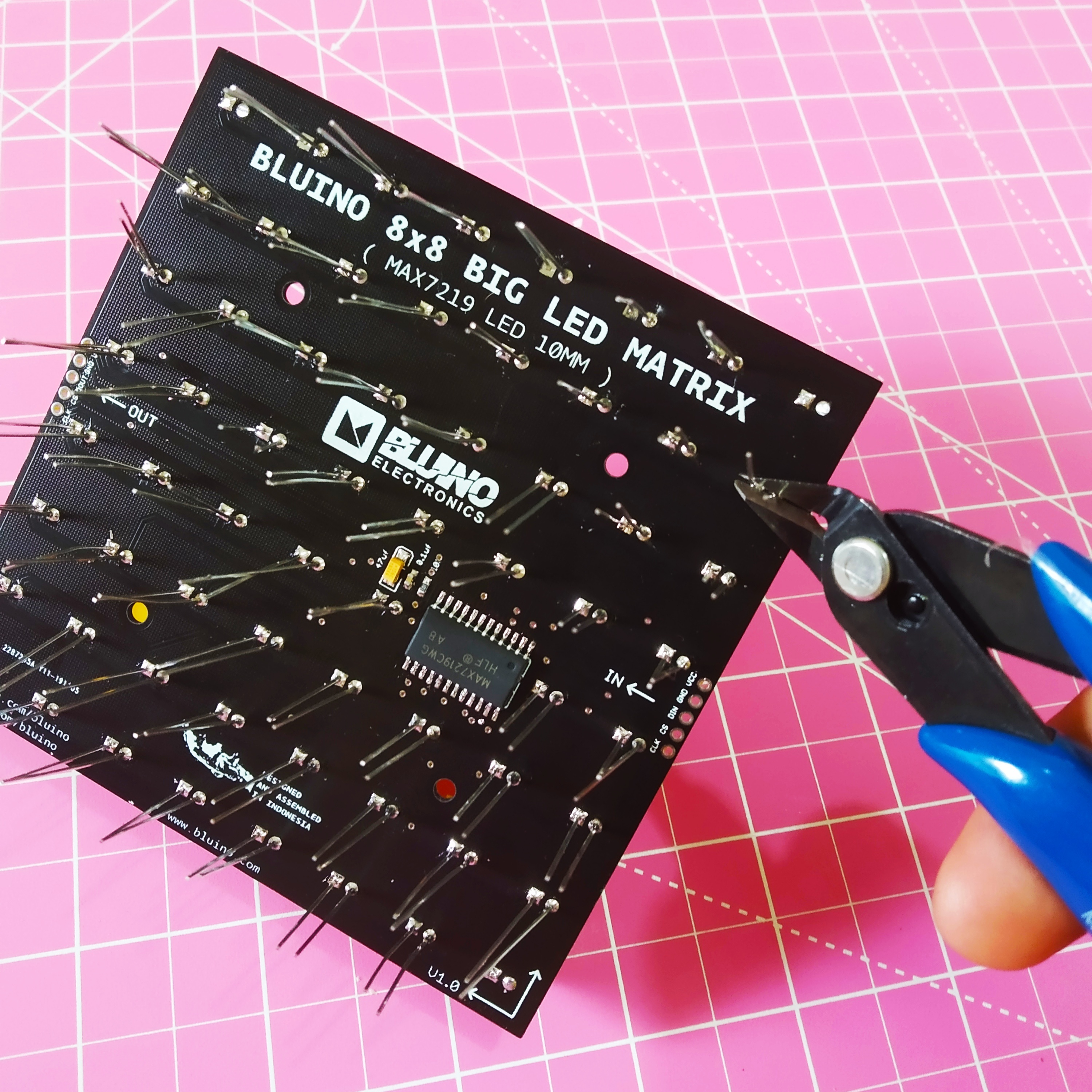 How to Build 8x8 BIG LED Matrix (MAX7219 LED 10mm) | Trybotics