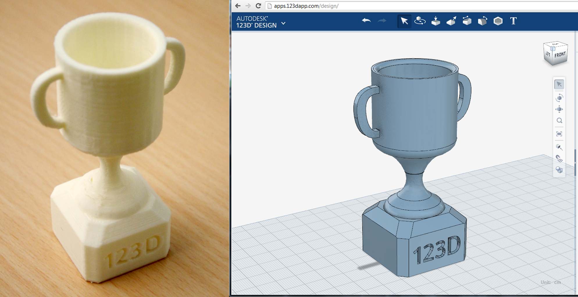 Designing a Customized Trophy Award With 123D Design Online : 5 Steps ...