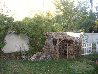 Woven Branch Playhouse: What Does One Do With a Branch Shedding Tree ...