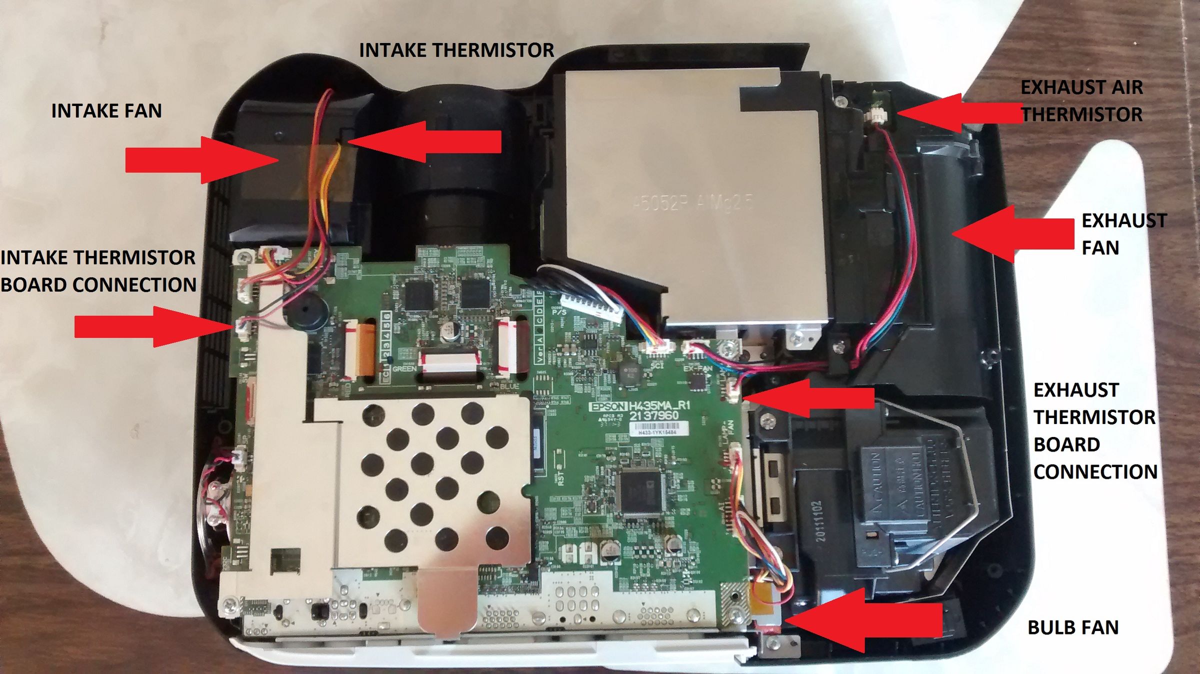 Epson Projector Temperature Sensor Repair : 4 Steps (with Pictures ...