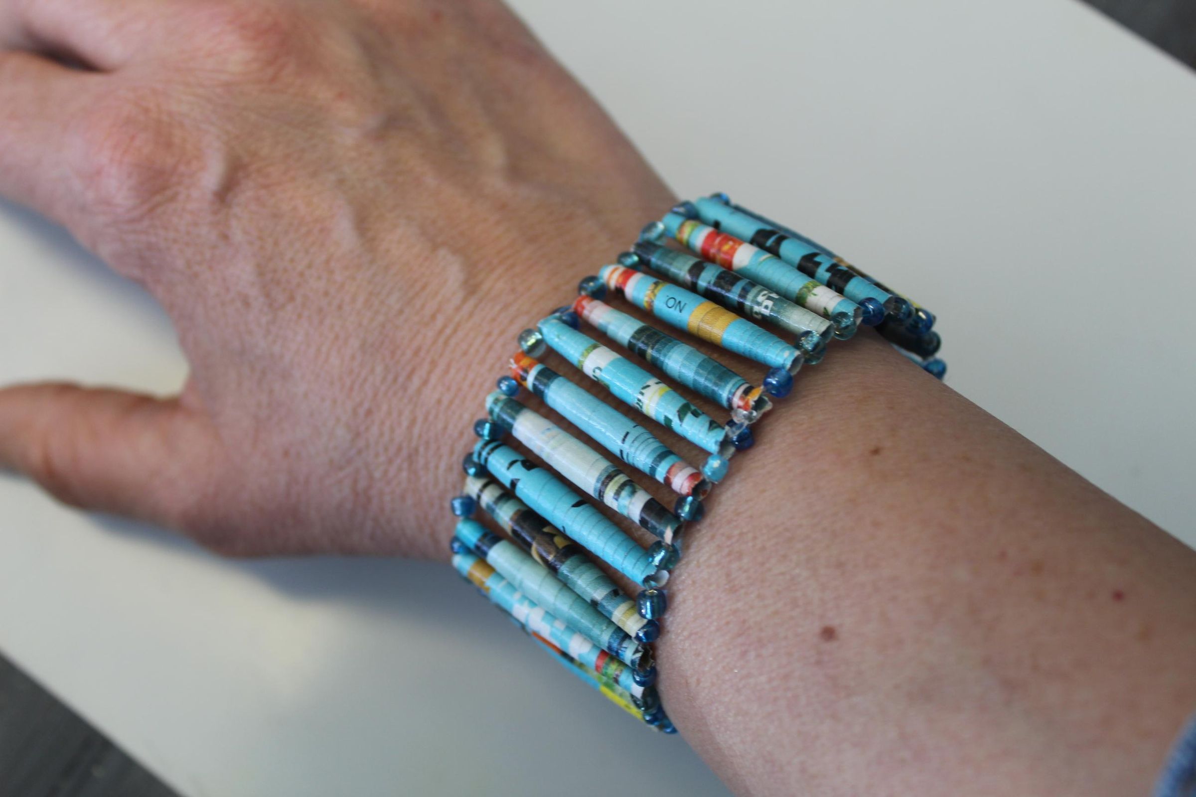 Magnificent Magazine Paper Beaded Bracelet : 10 Steps (with Pictures ...