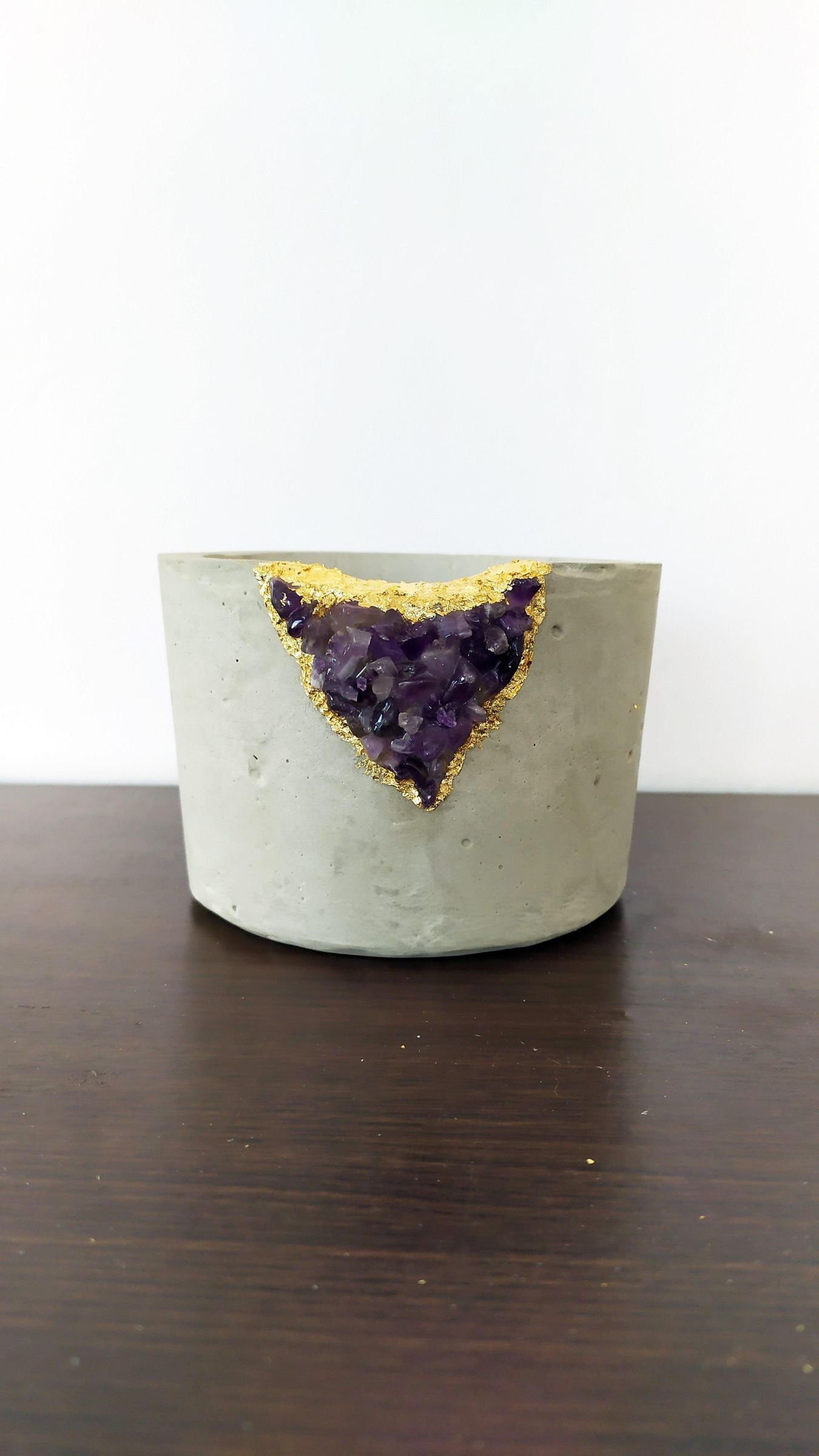 How to Make an Amethyst Geode Plaster Planter : 7 Steps (with Pictures ...