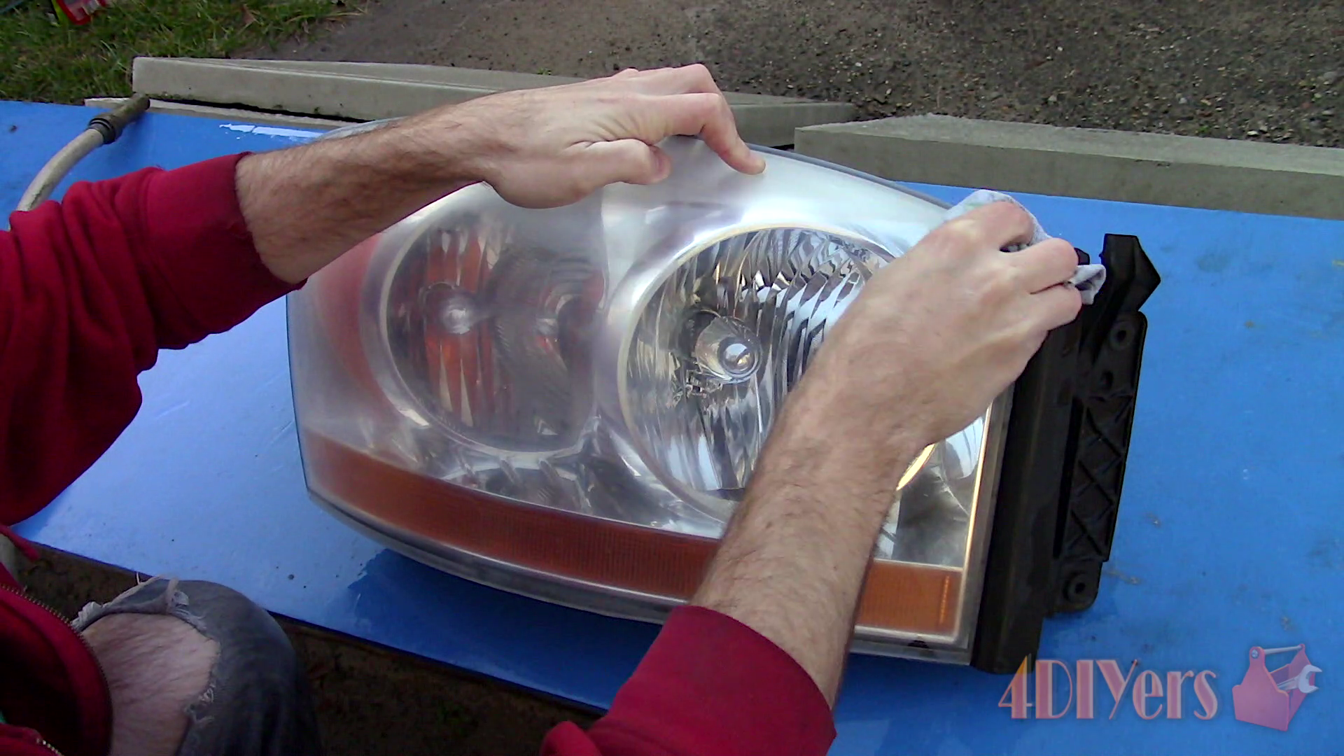 How to Restore Faded Hazy or Yellowing Headlights by Wet Sanding and ...