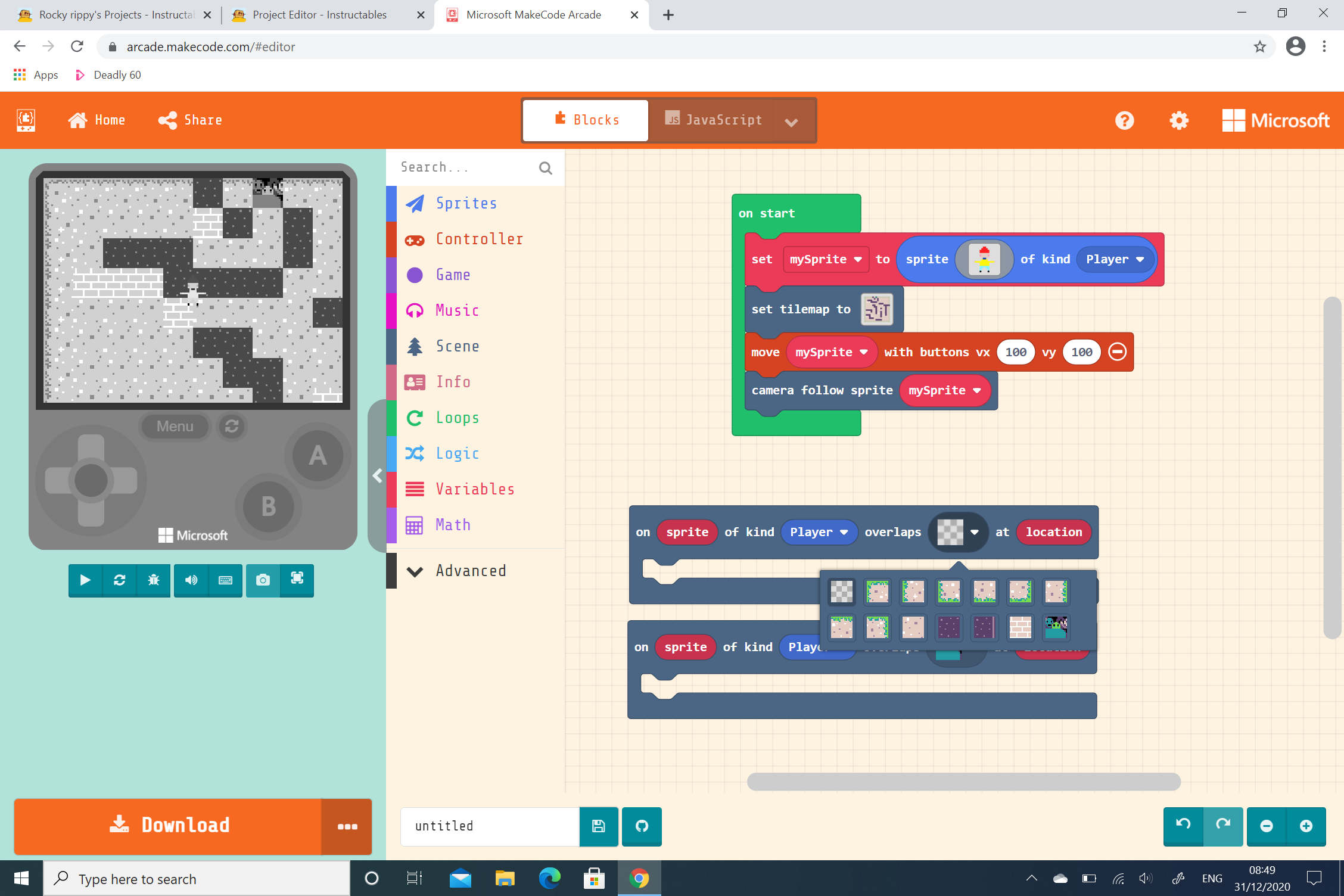 Create a Fun Block Game With MakeCode Arcade : 10 Steps - Instructables