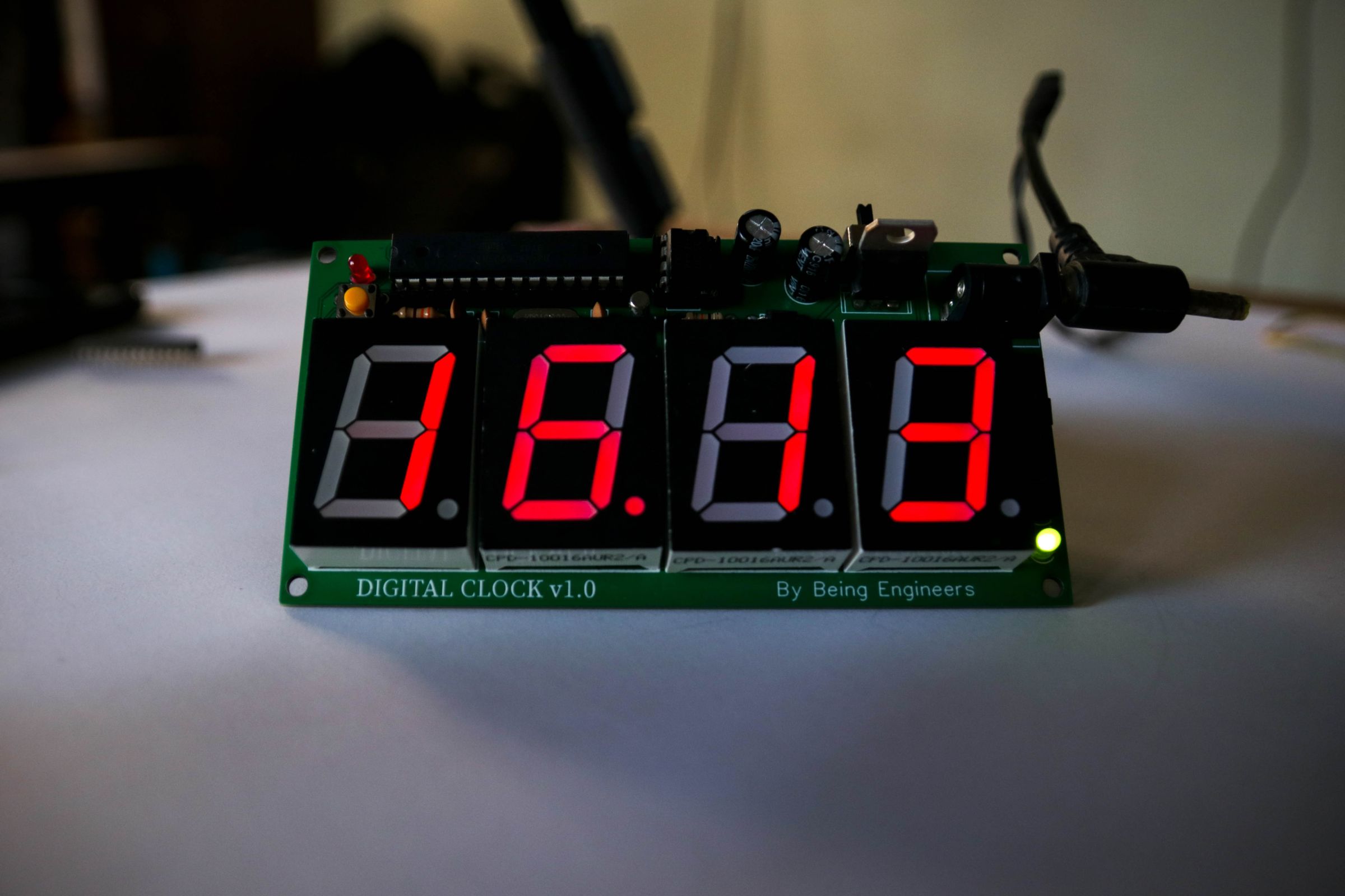 7 segment display digital clock circuit diagram