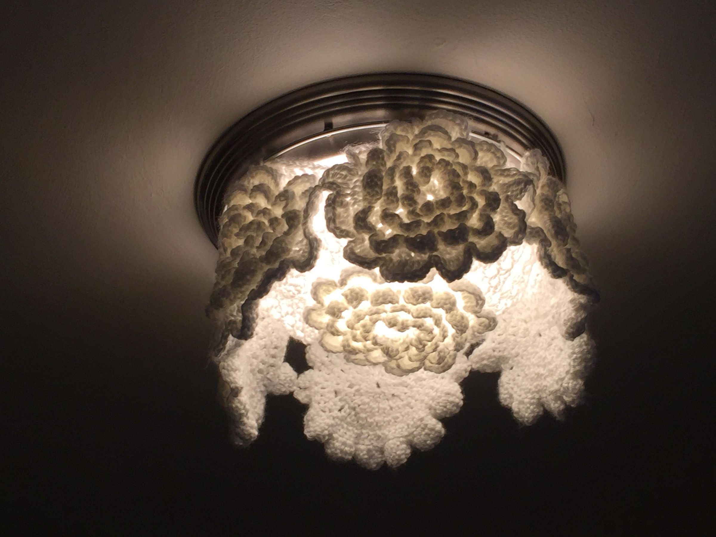 Boho Crochet Ceiling Light Globe Cover : 4 Steps (with Pictures ...