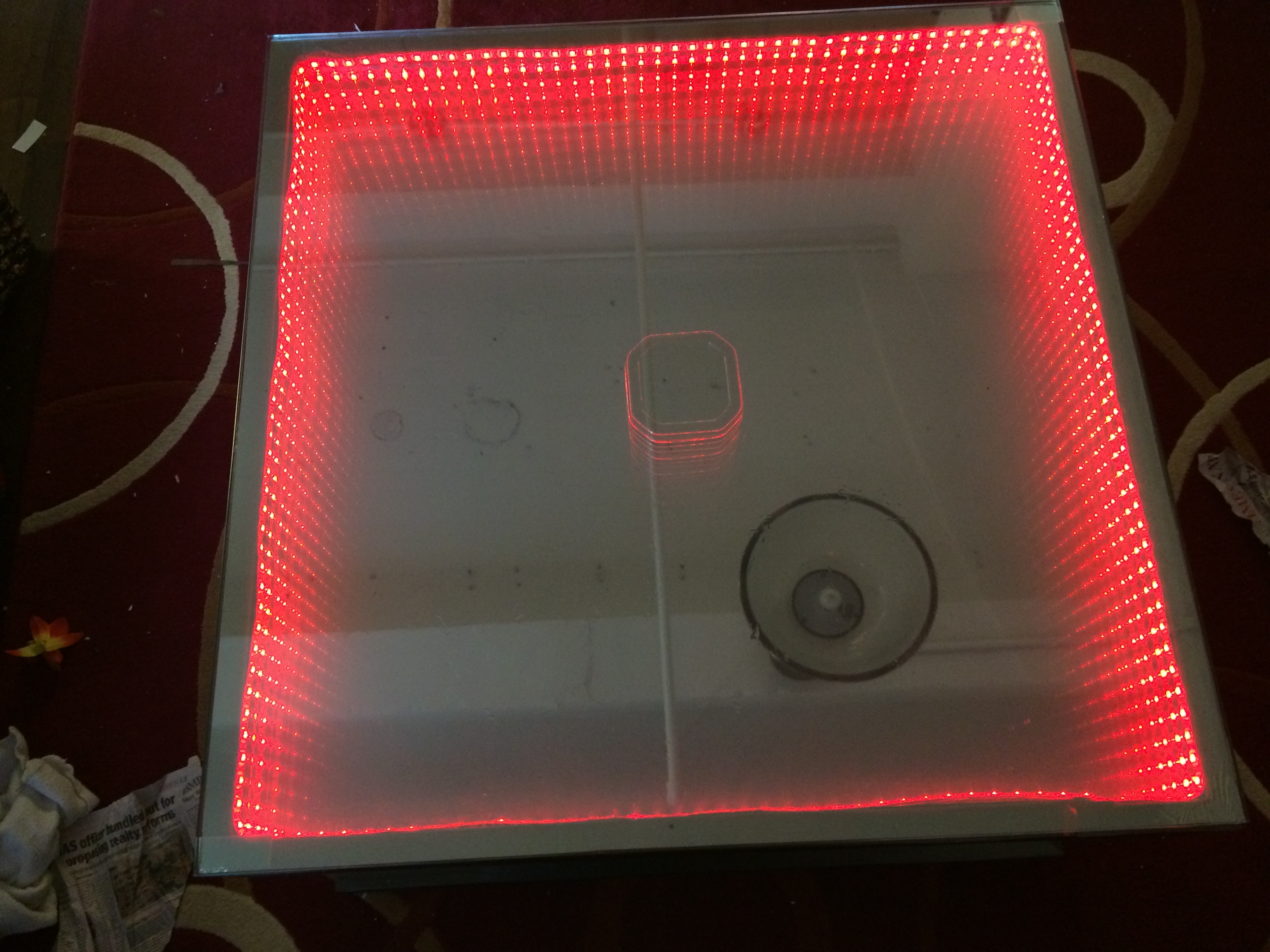 Infinity Mirror Table - the Easy Version : 6 Steps (with Pictures ...