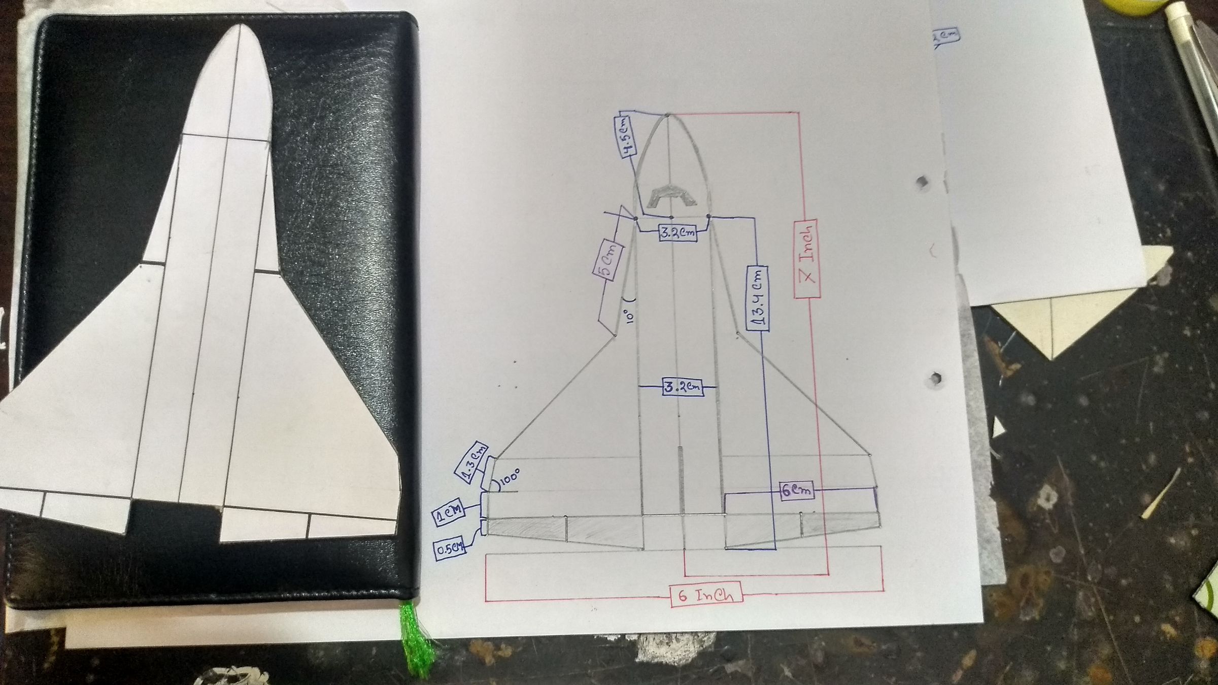 Space Shuttle Atlantis Cardboard Model (With Detachable Cardboard Stand ...
