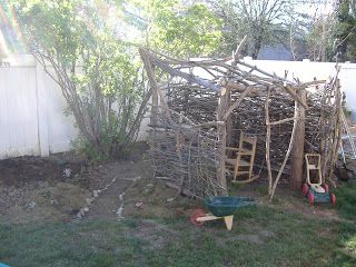 Woven Branch Playhouse: What Does One Do With a Branch Shedding Tree ...