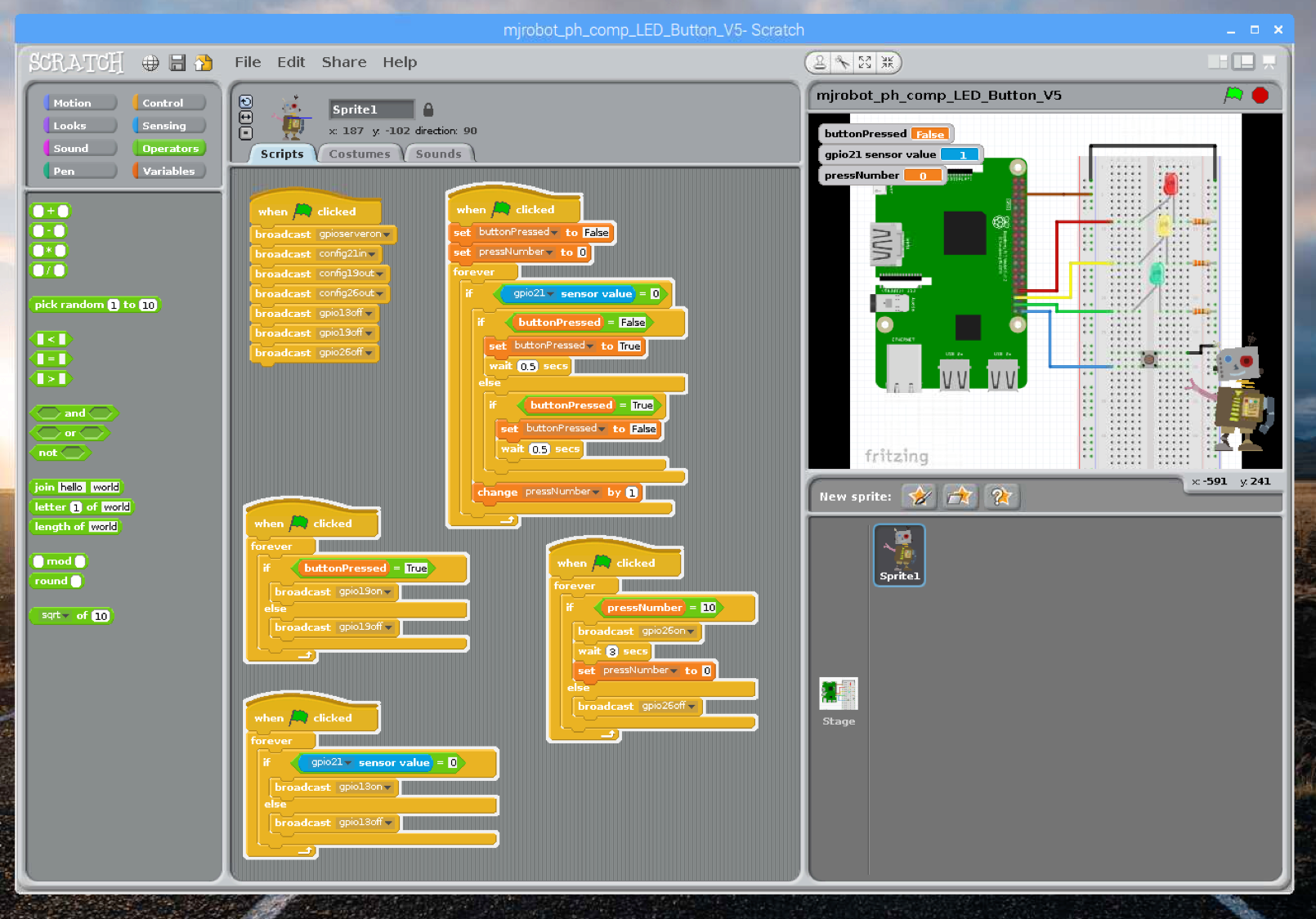 Physical Computing - Scratch for Raspberry Pi : 17 Steps (with Pictures ...