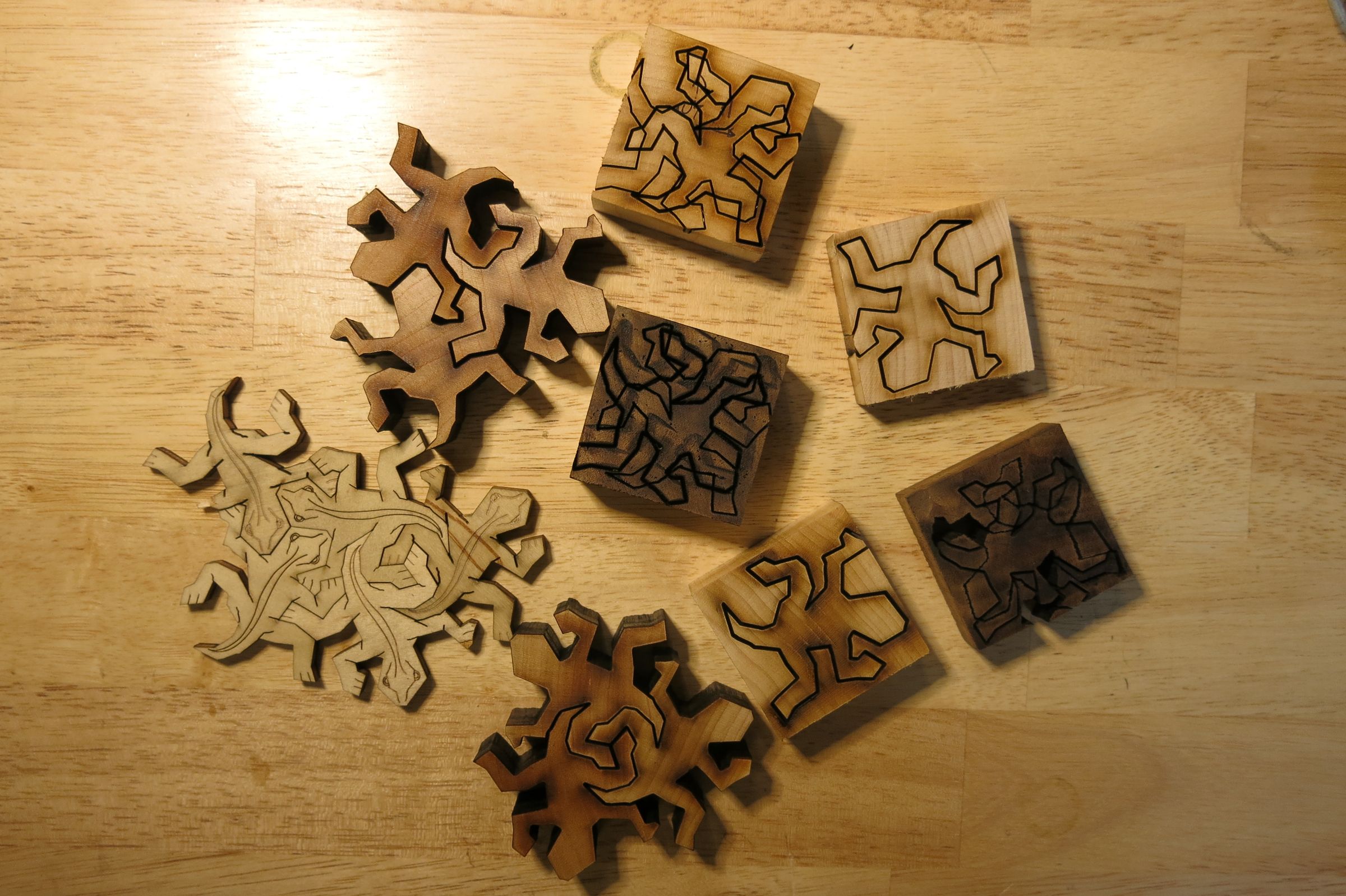 End Grain Cutting Board Using MC Escher Tessellations : 5 Steps (with ...