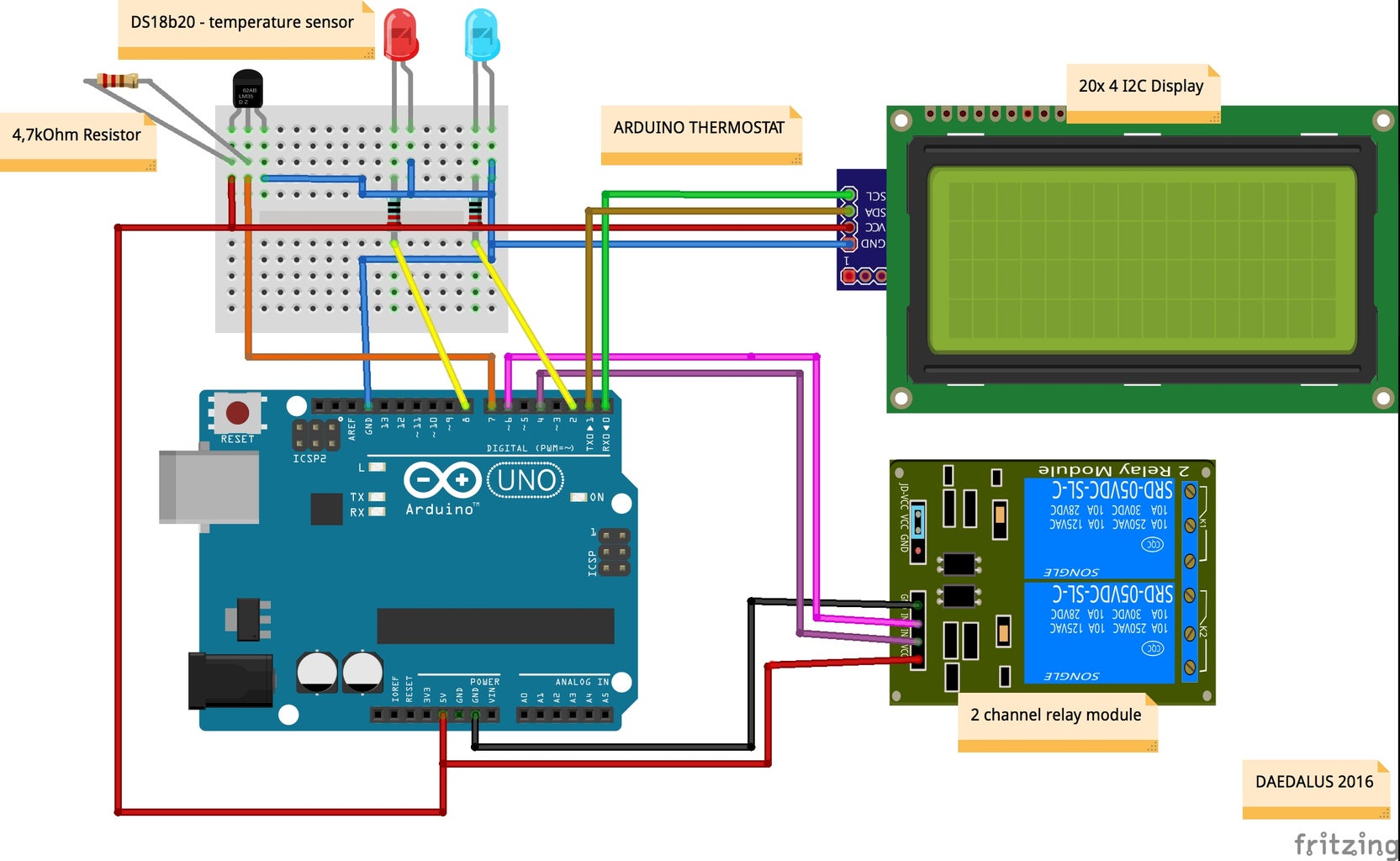 Arduino Temperature Controller 3 Steps Instructables