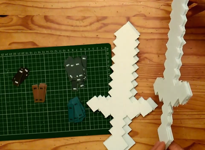 Foamboard Minecraft Diamond Sword : 7 Steps (with Pictures) - Instructables