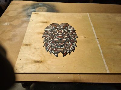 Faux Leather Geometric Lion Wall Hanging : 12 Steps (with Pictures ...