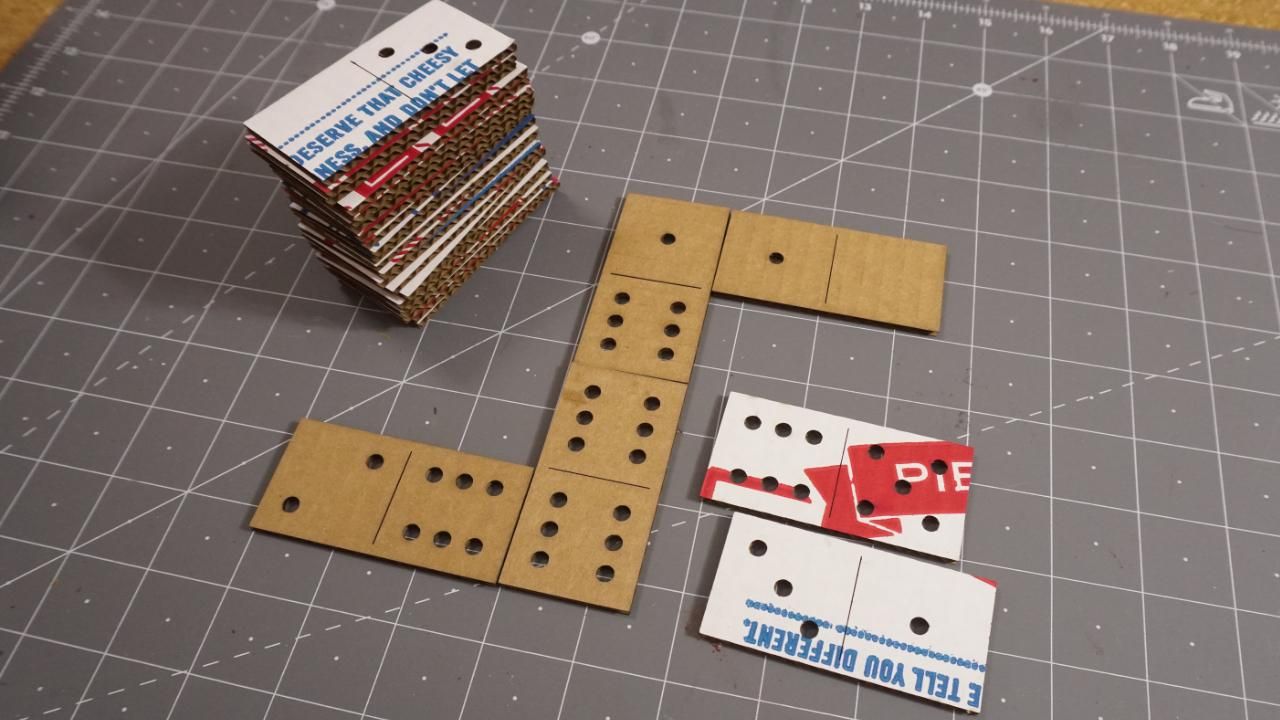 Dominoes From Laser Cut Domino's Box : 4 Steps (with Pictures ...