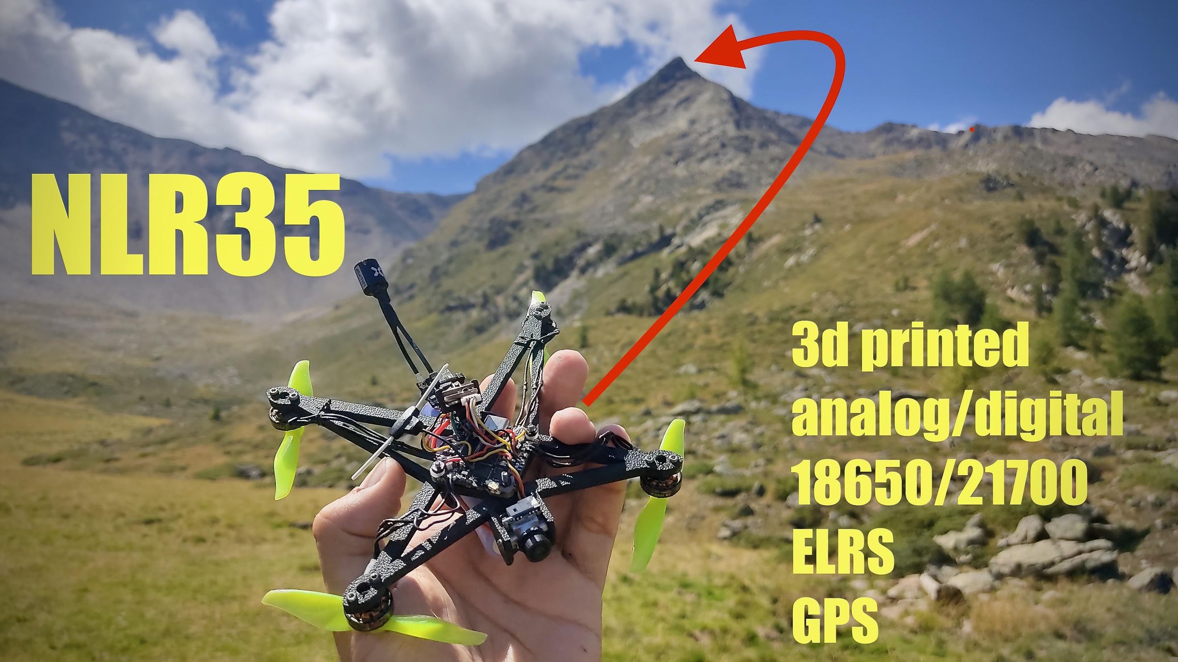 NLR35 - Single 21700 3d Printed Nanolongrange Digital FPV Drone : 6 ...