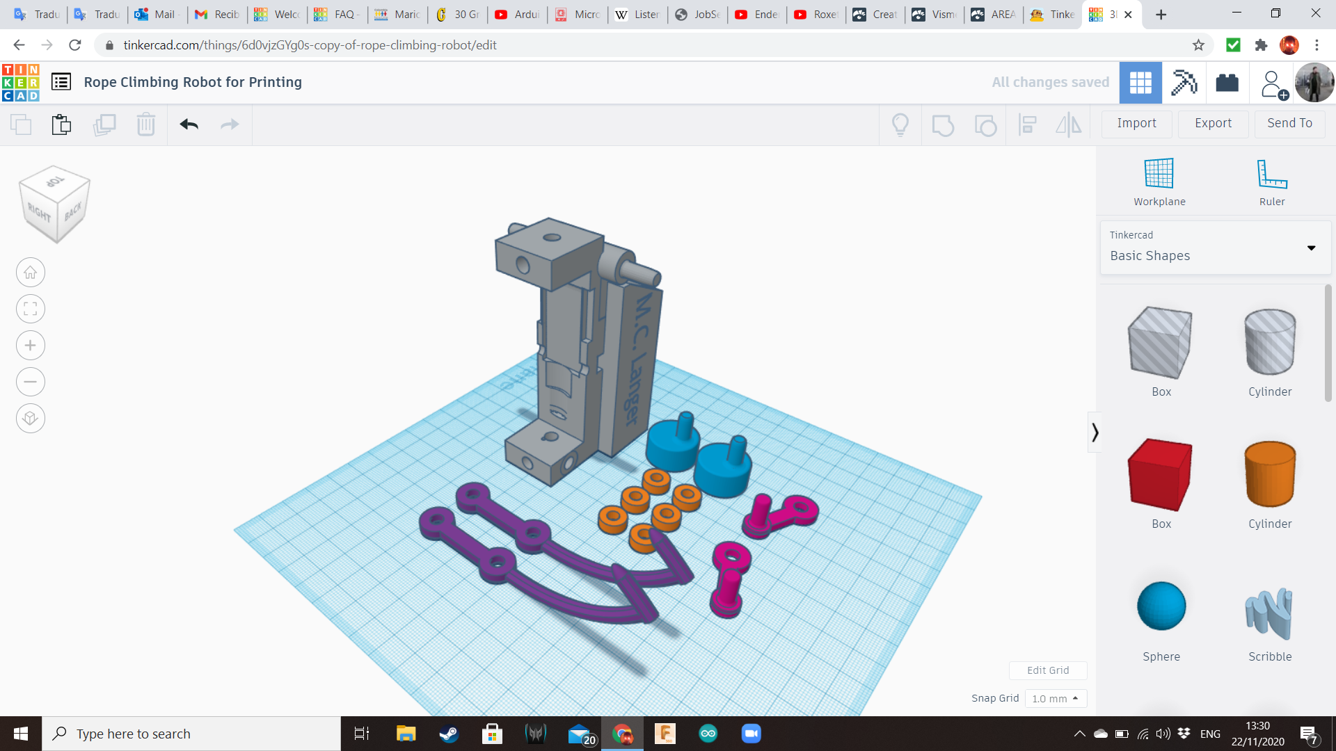 Tinkercad Robotics for School: Evil Zipline Robot! : 17 Steps (with ...