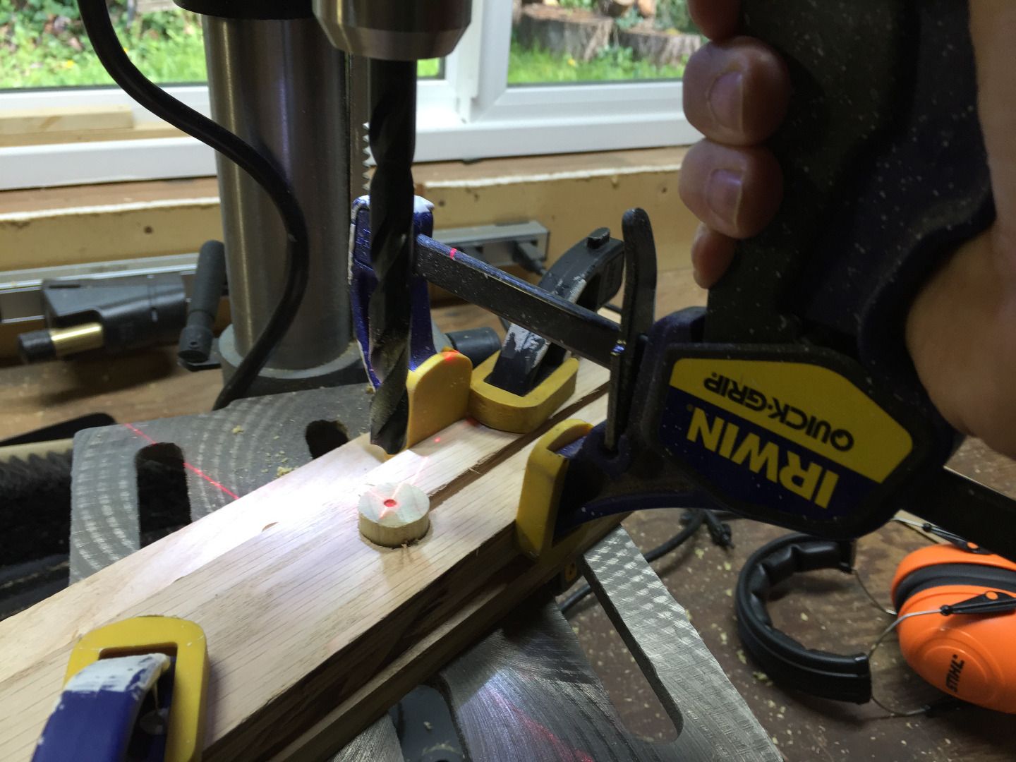 Drill a Hole Lengthwise Through a Dowel : 3 Steps (with Pictures ...