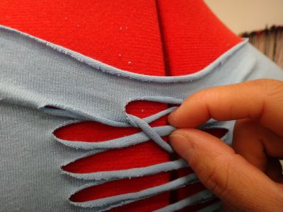 DIY T-shirt Design: Lace Up Sides - No Sew : 5 Steps - Instructables